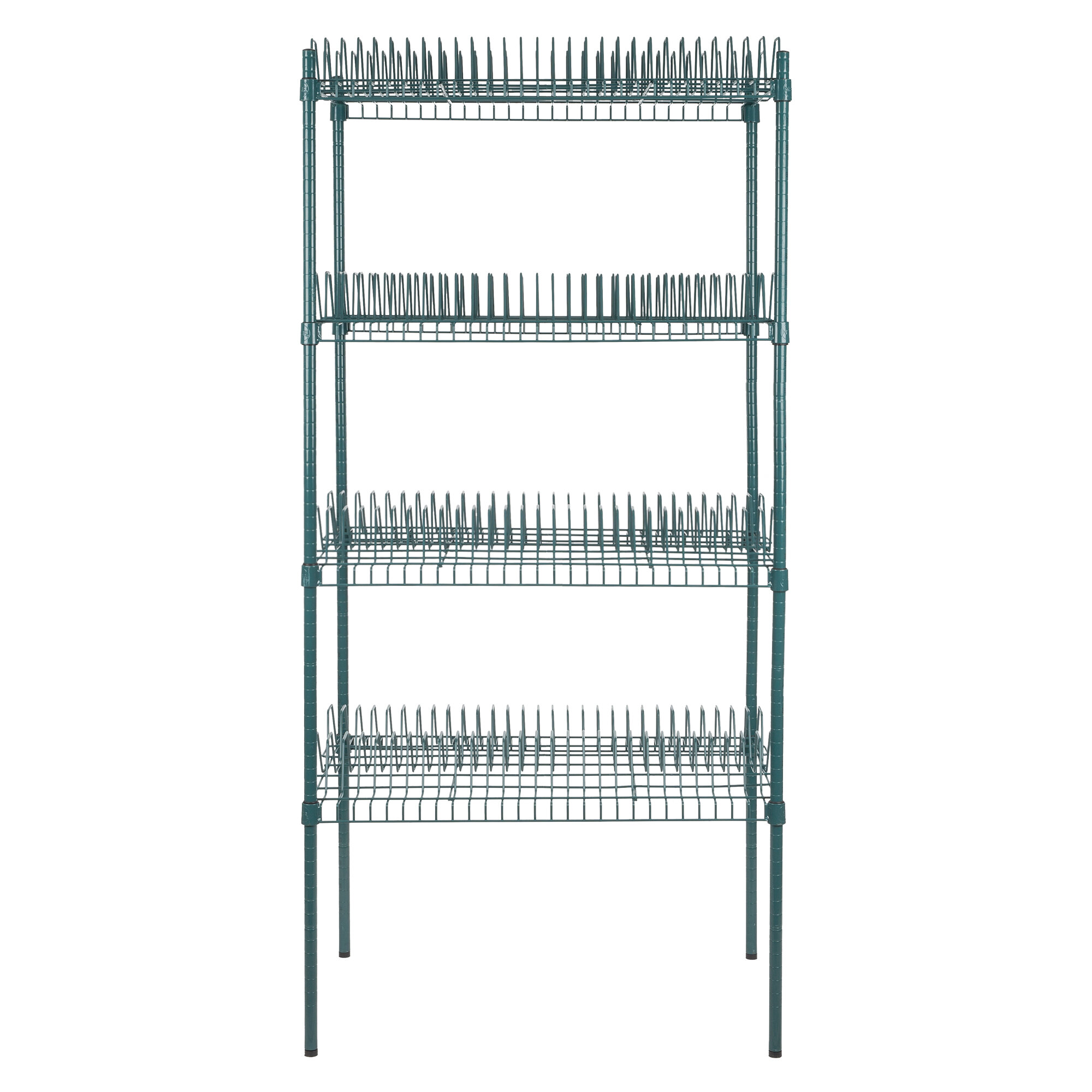 Regency 24" x 36" Green Epoxy Drying Rack 4-Shelf Kit with 74" Posts ...