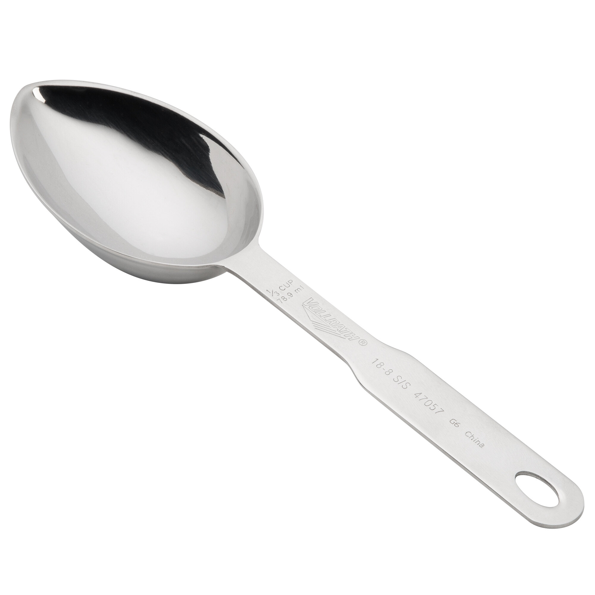 Vollrath 47057 1/3 Cup Stainless Steel Measuring Scoop
