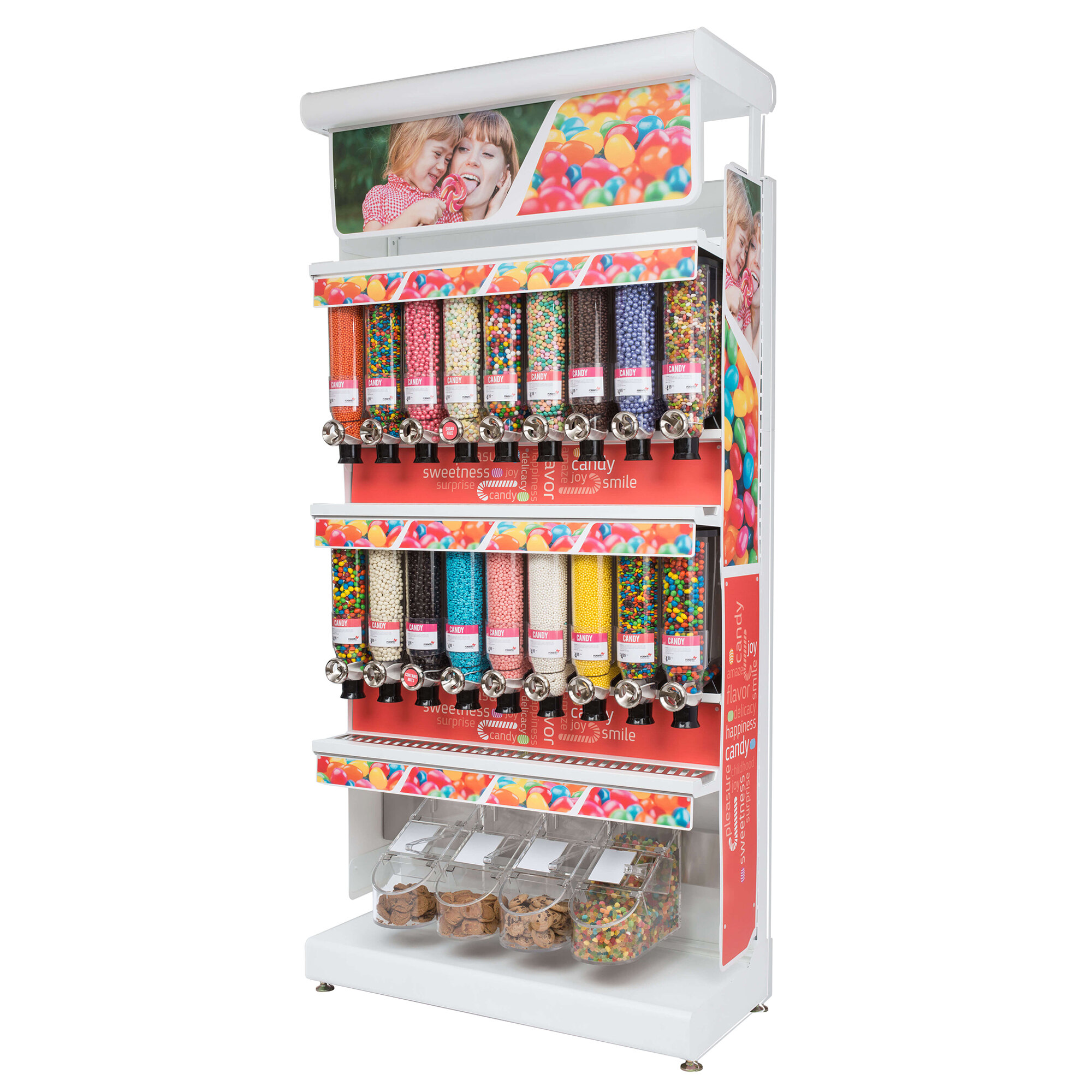 Rosseto GK1021 Bulkshop Free Standing Candy Merchandising Gondola with ...