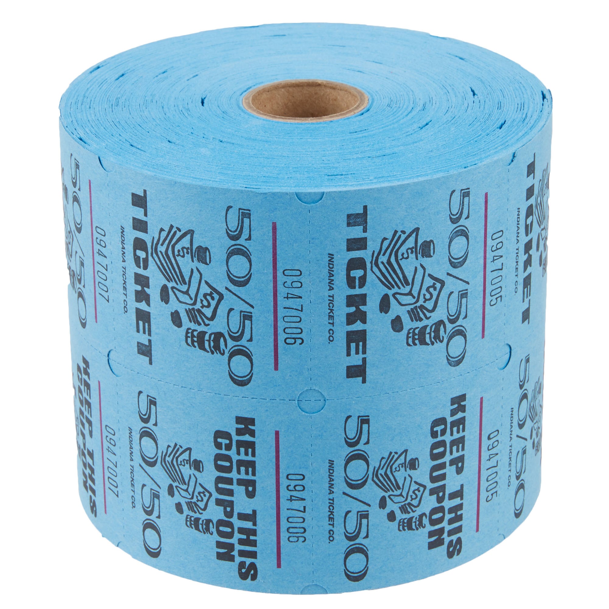 Blue 50/50 Raffle Tickets - 1000/Roll | WebstaurantStore