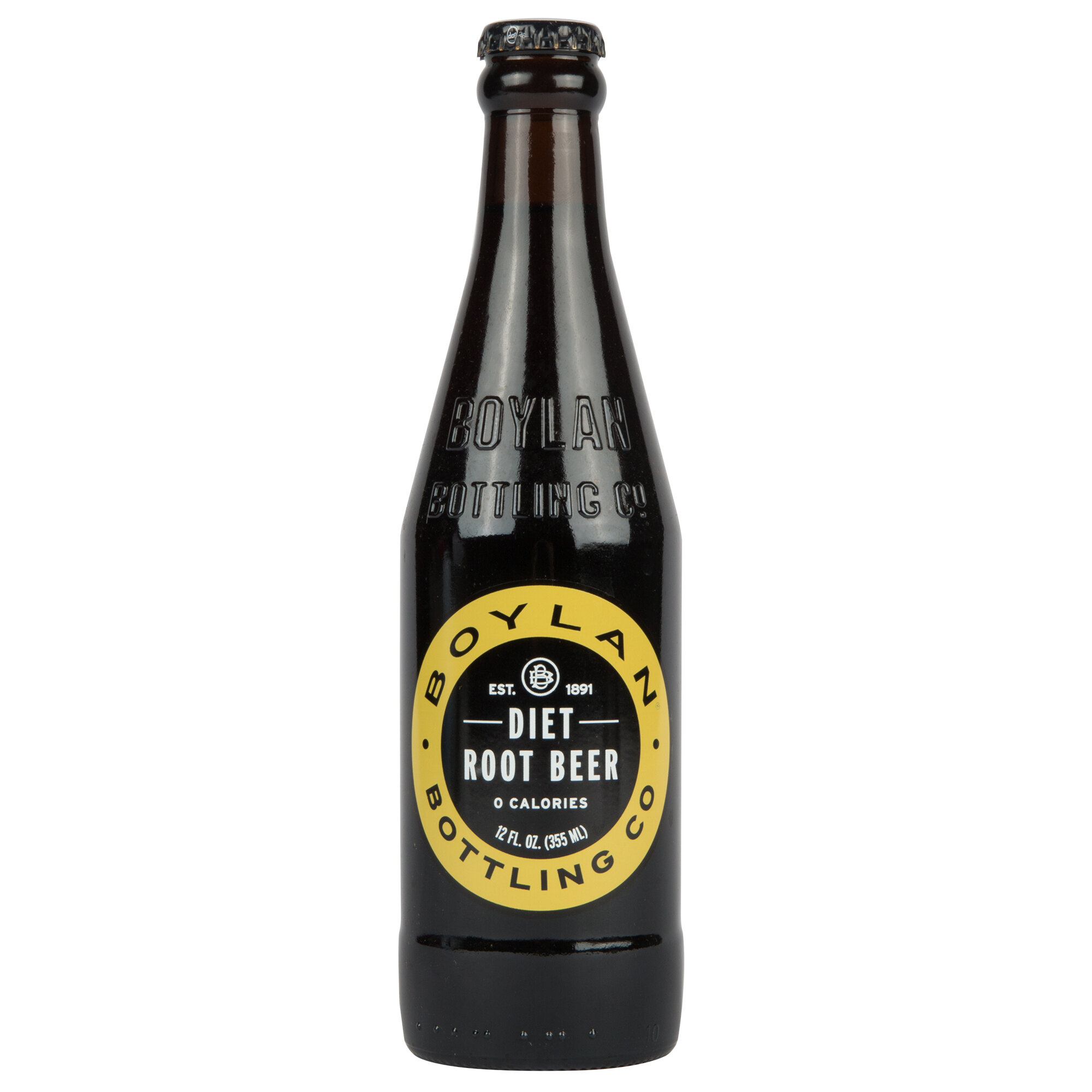 Boylan Bottling Co. 12 fl. oz. Diet Root Beer Soda - 24/Case