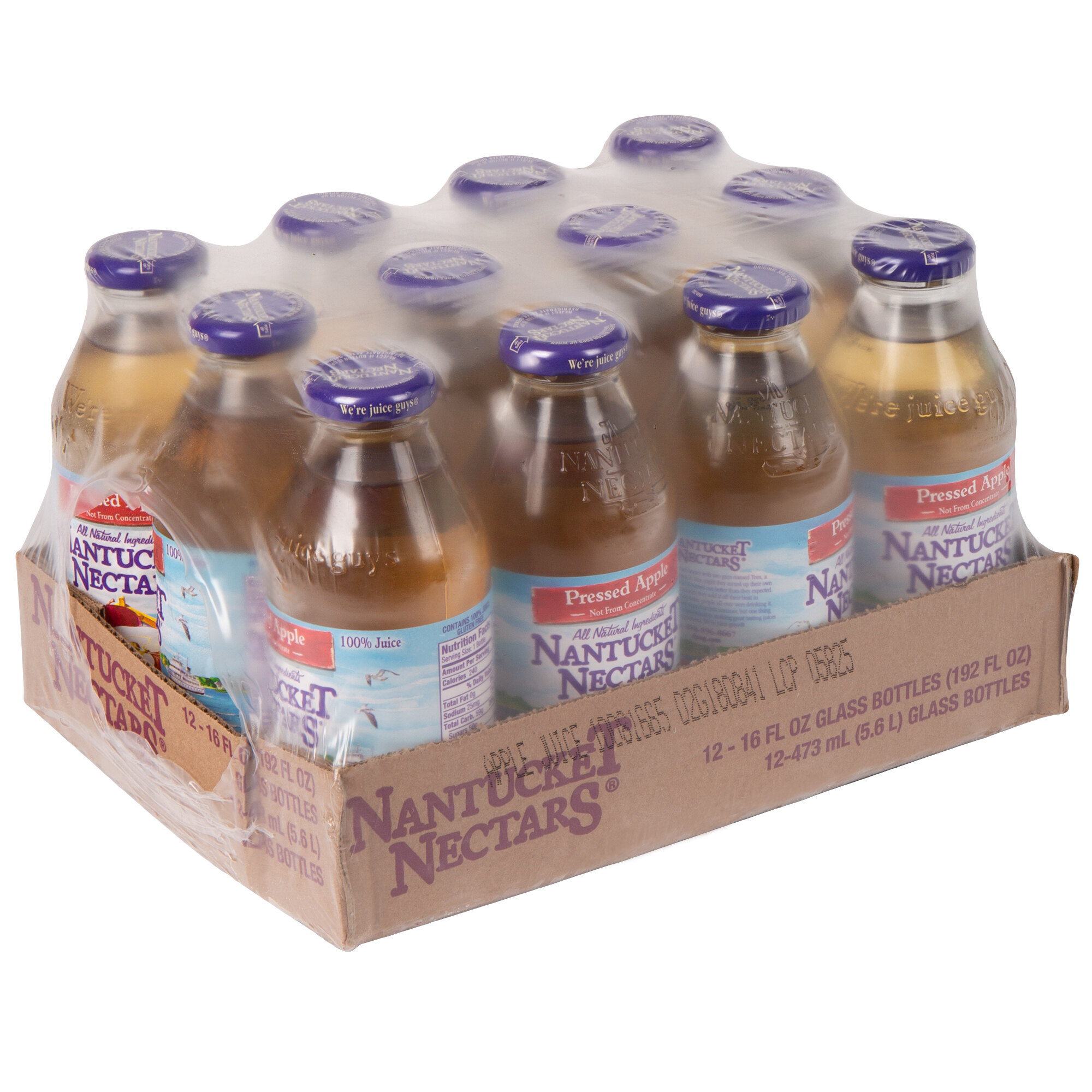 Nantucket Nectars 16 fl. oz. Pressed Apple Juice - 12/Case
