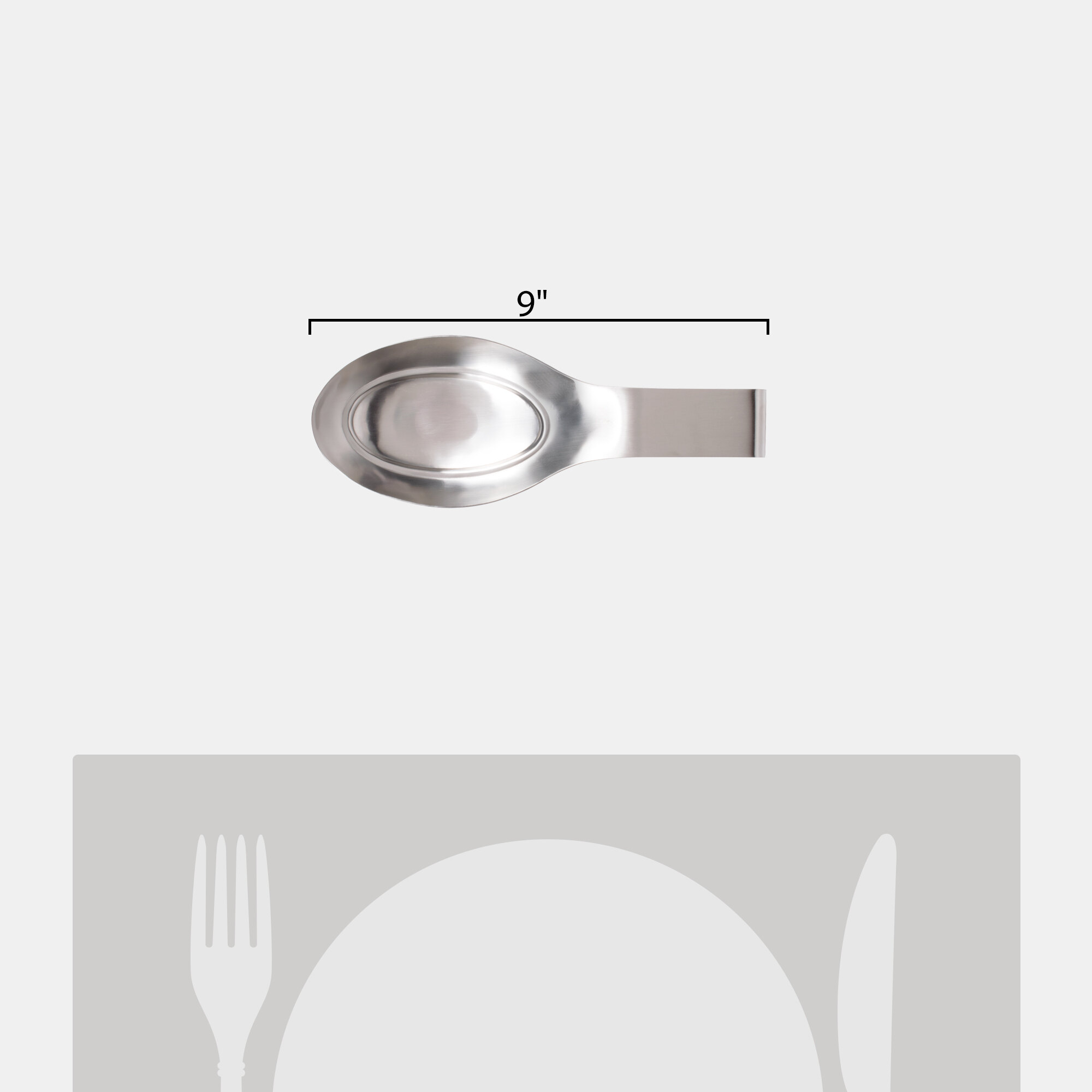 Choice 9" Stainless Steel Spoon Rest