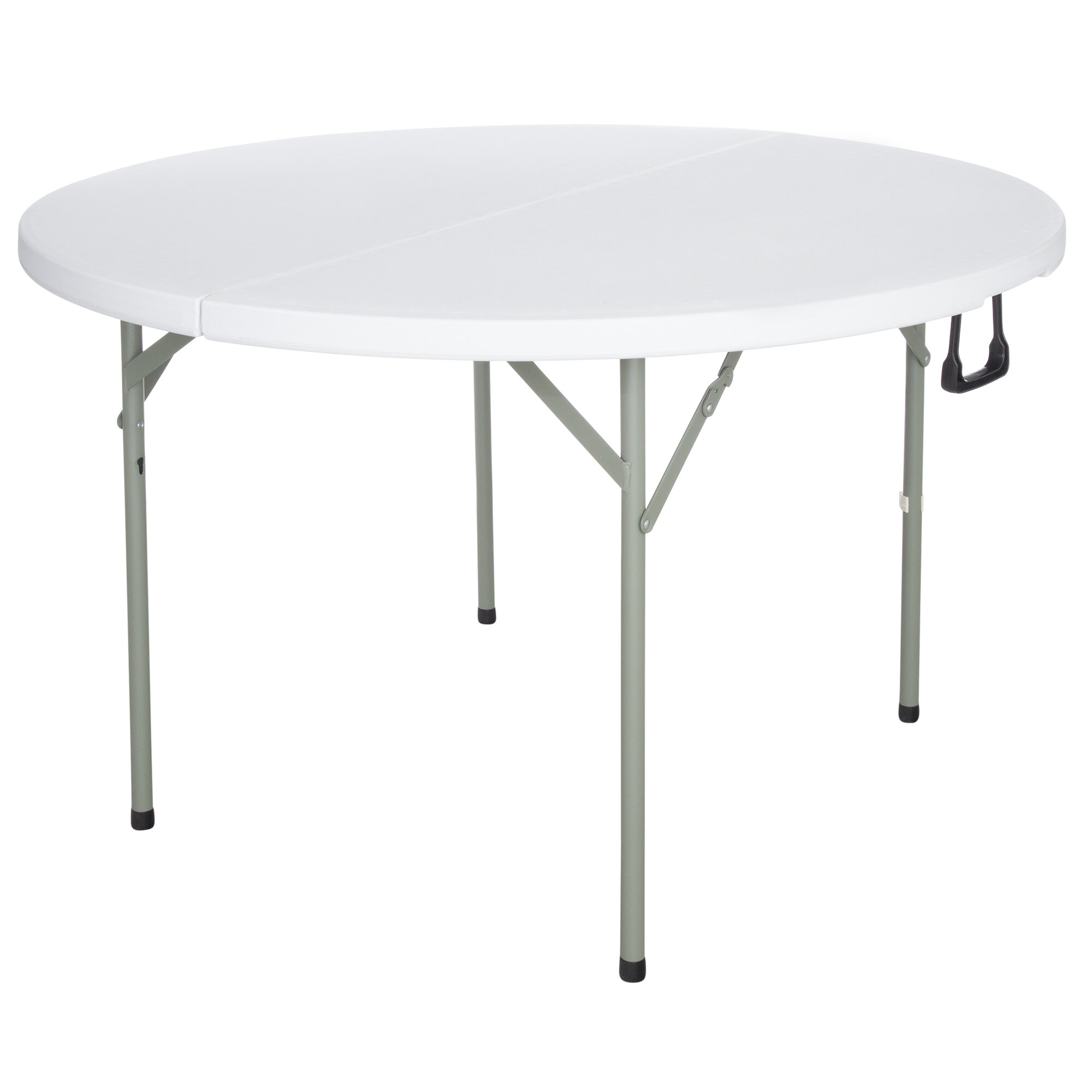 Lancaster Table & Seating 48" Round Heavy-Duty Granite White Plastic Bi ...