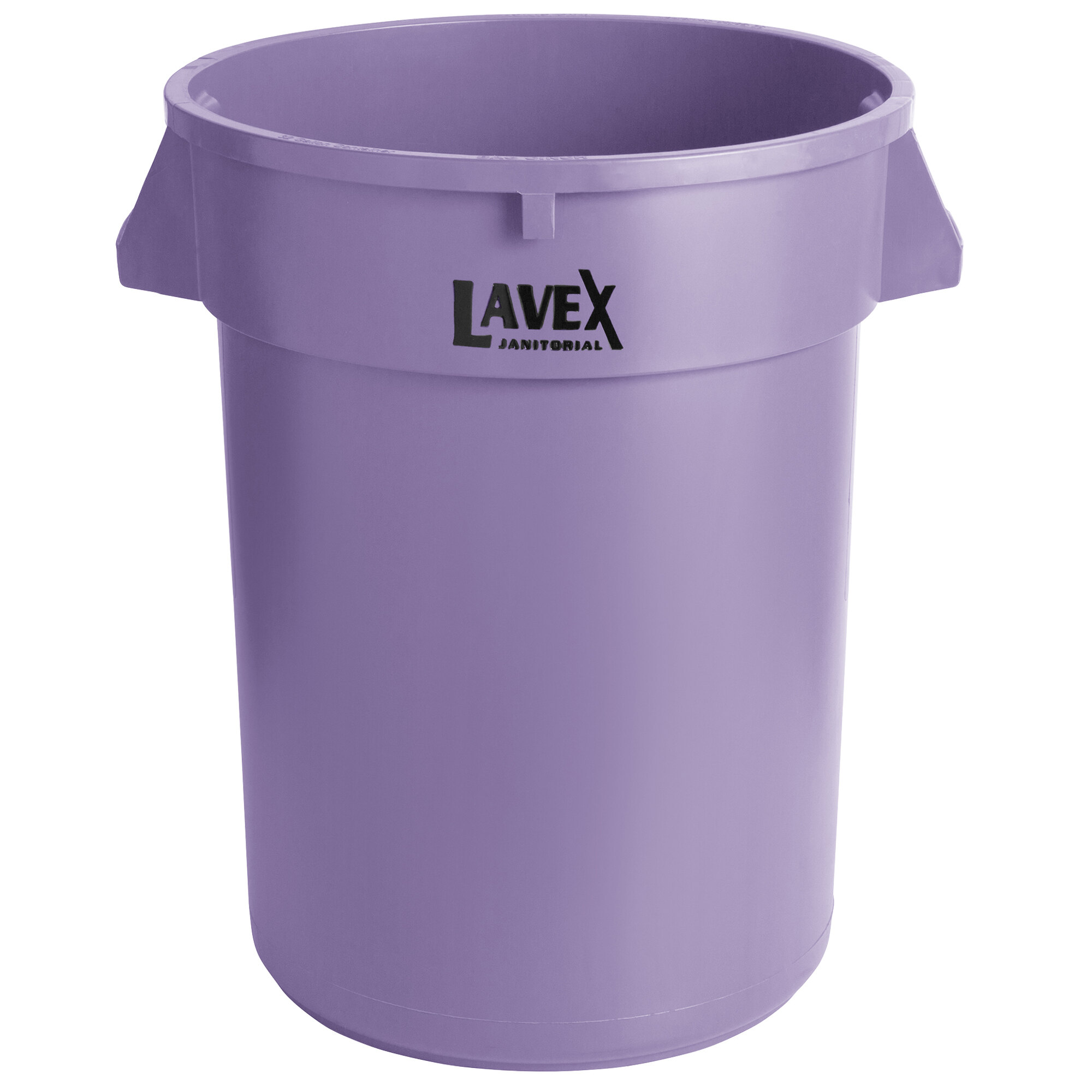 Lavex Janitorial 32 Gallon Purple Round Commercial Trash Can