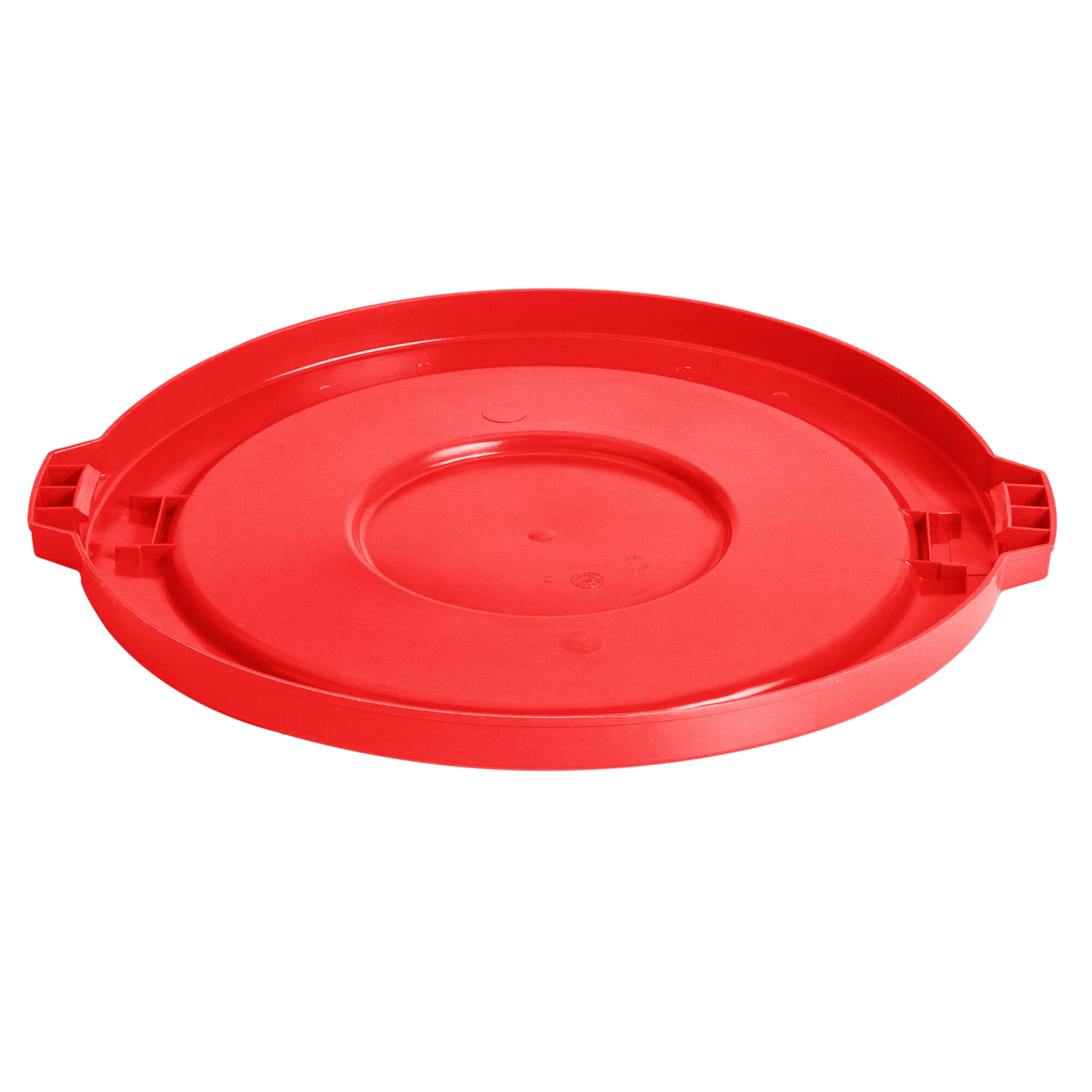 Lavex Janitorial 20 Gallon Red Round Commercial Trash Can Lid