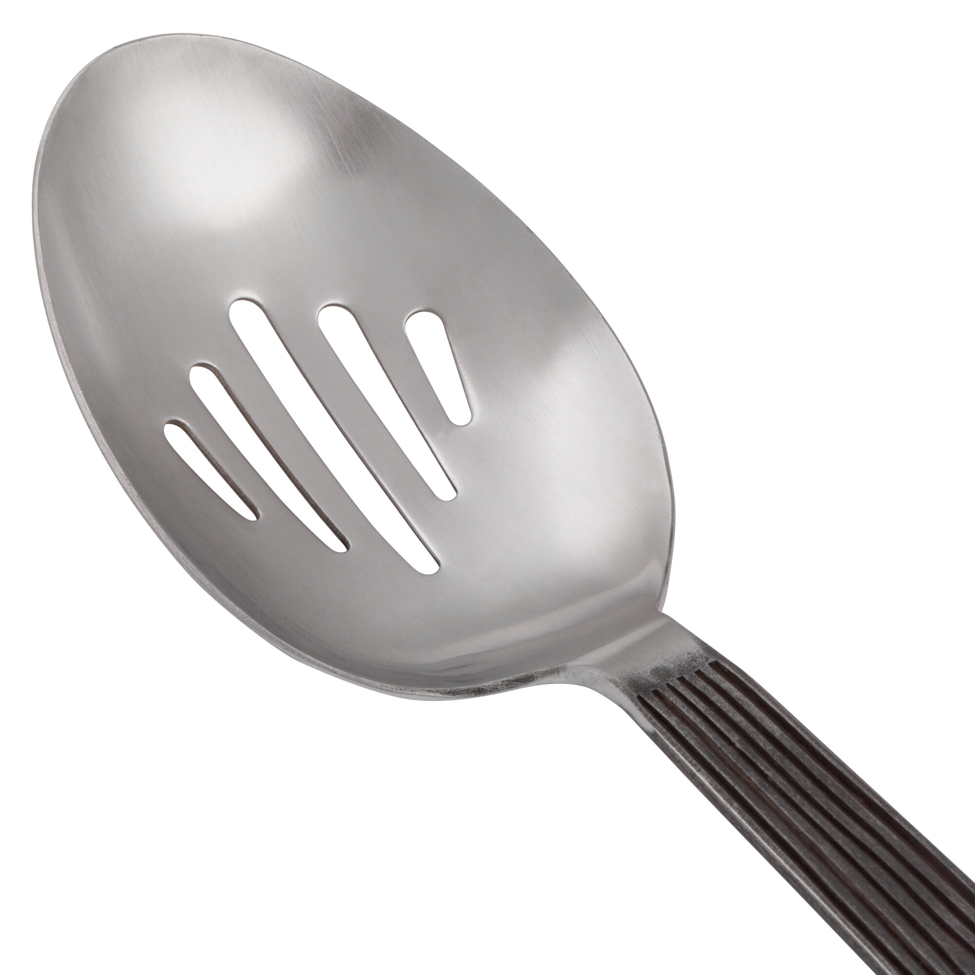 American Metalcraft WVASS 13 1/4" Wavy Aged Stainless Steel Slotted Spoon