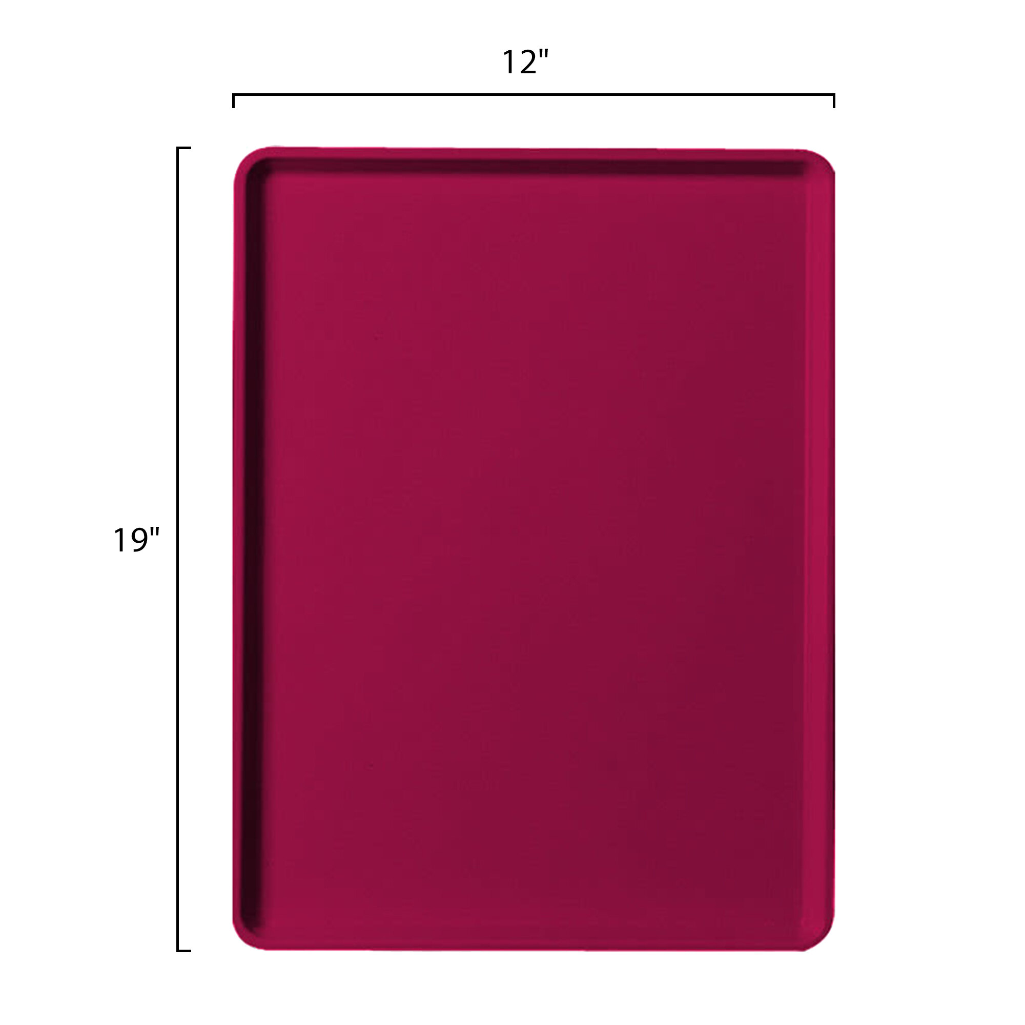 Cambro 1219D505 12" x 19" Cherry Red Dietary Tray - 12/Case