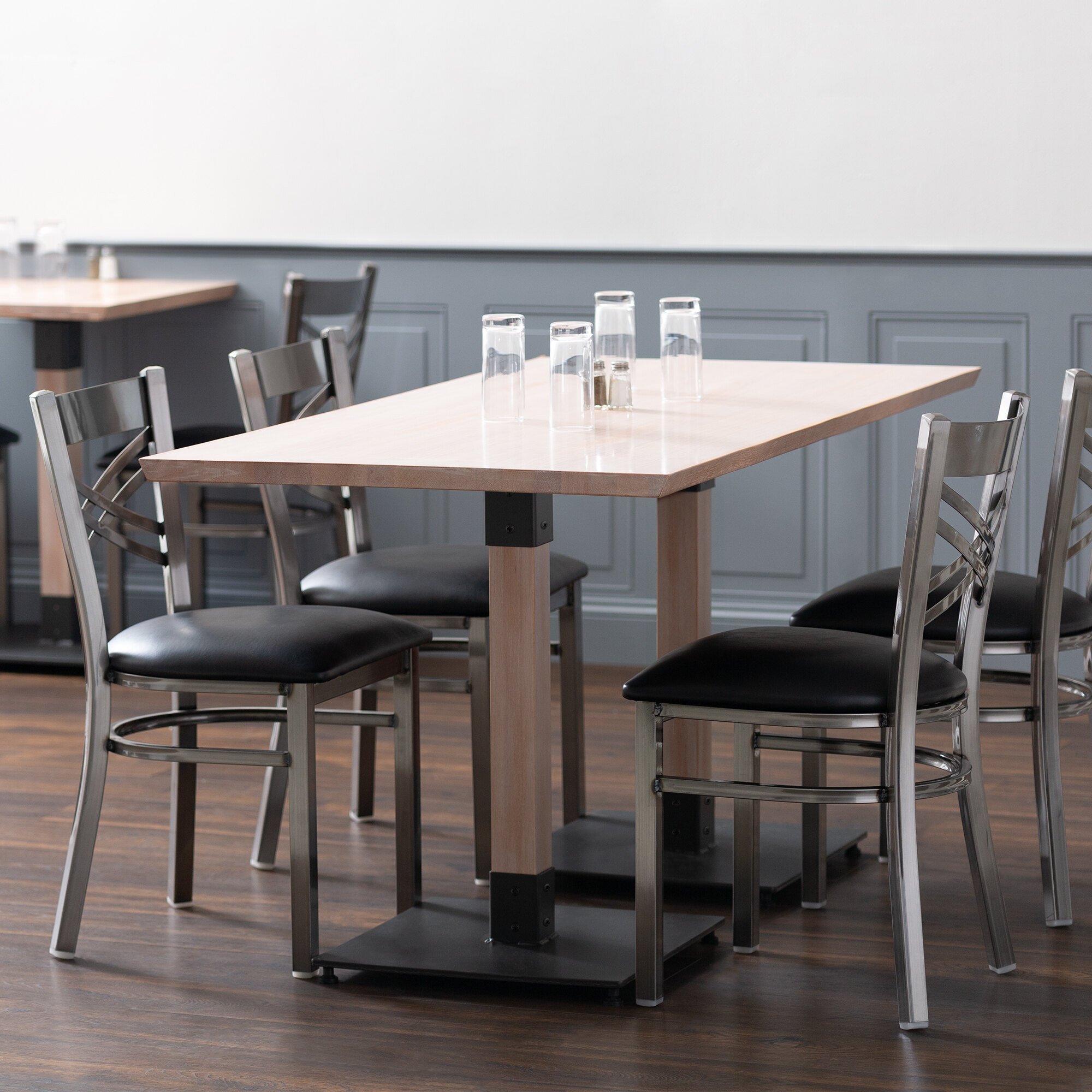 Lancaster Table & Seating 30" x 60" Solid Wood Live Edge Dining Height ...