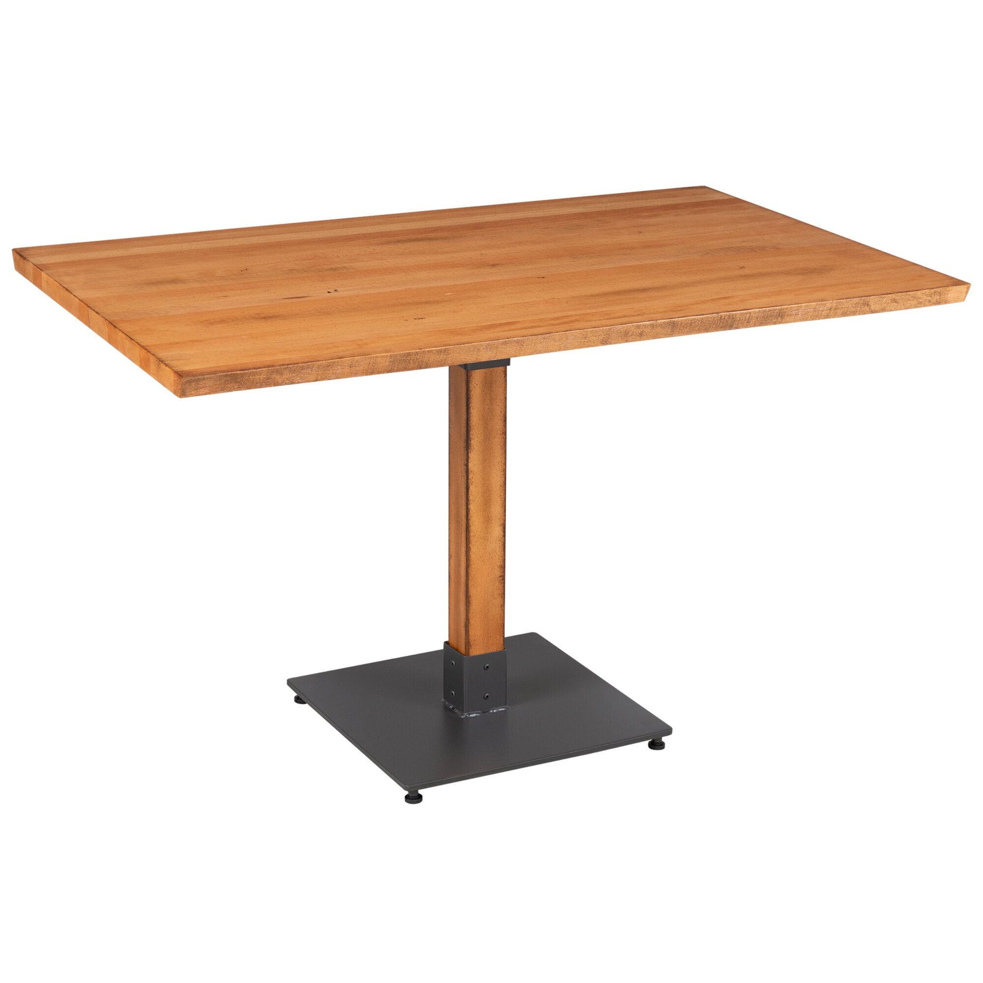 Lancaster Table & Seating 30" x 48" Solid Wood Live Edge Dining Height ...