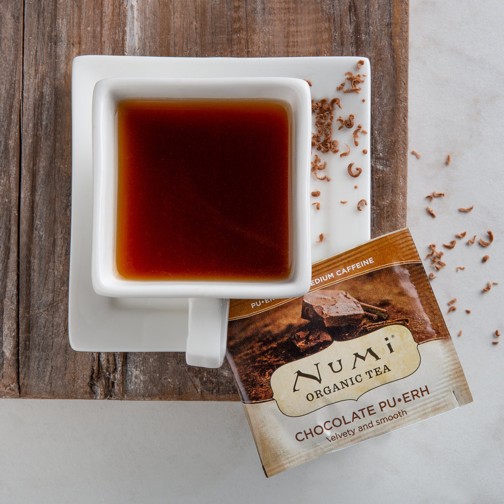 Numi Organic Chocolate Pu-Erh Tea Bags - 100/Case
