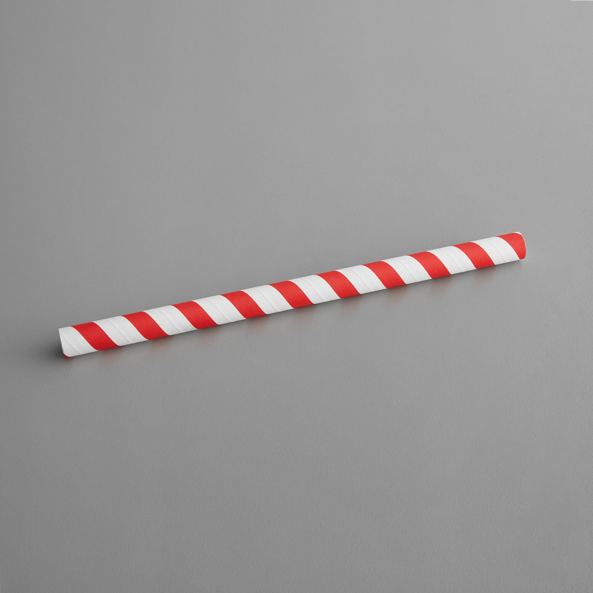 EcoChoice 8 1/2" Colossal Red and White Striped Unwrapped Paper Straw ...