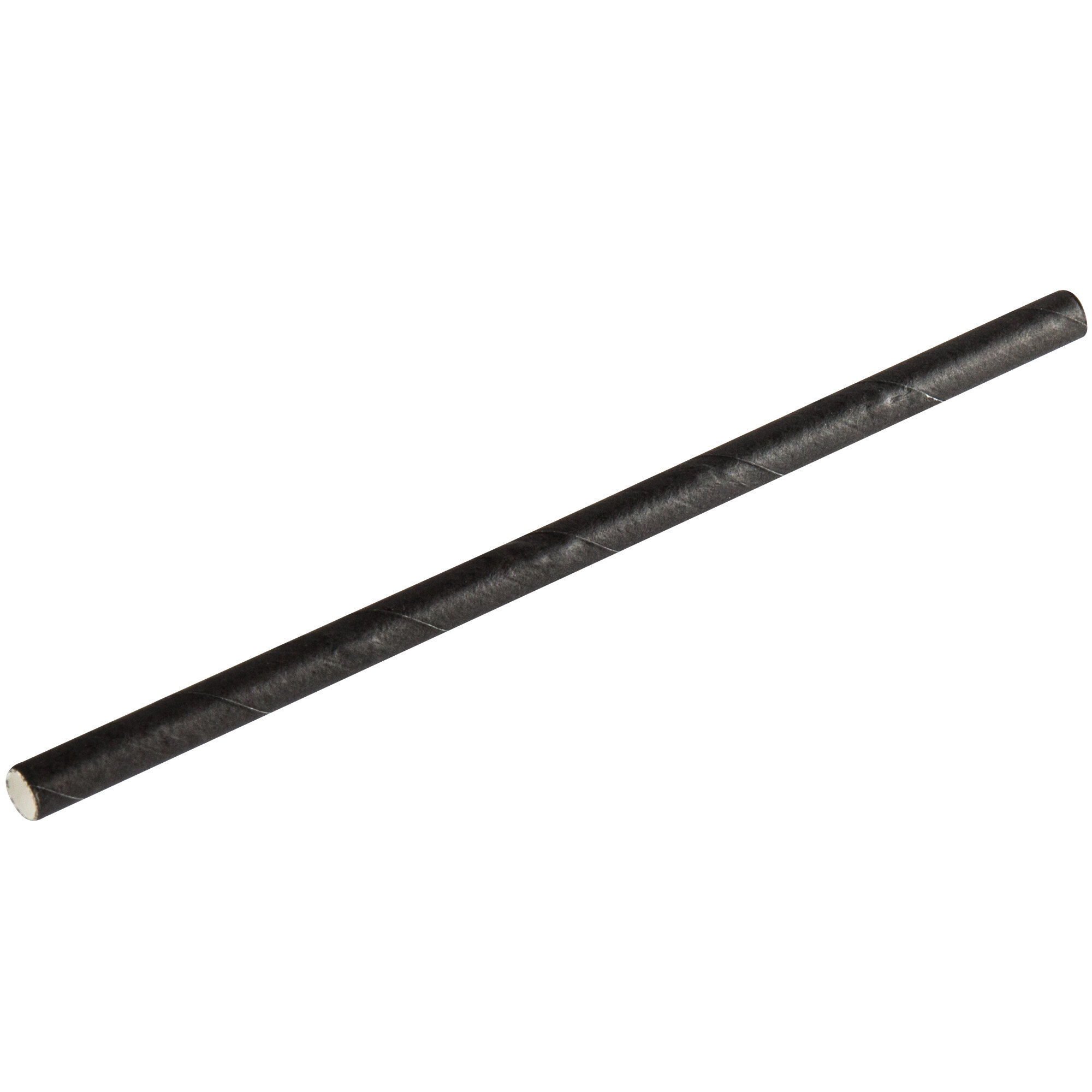 EcoChoice 5 1/2" Black Unwrapped Paper Sip Straw - 500/Pack