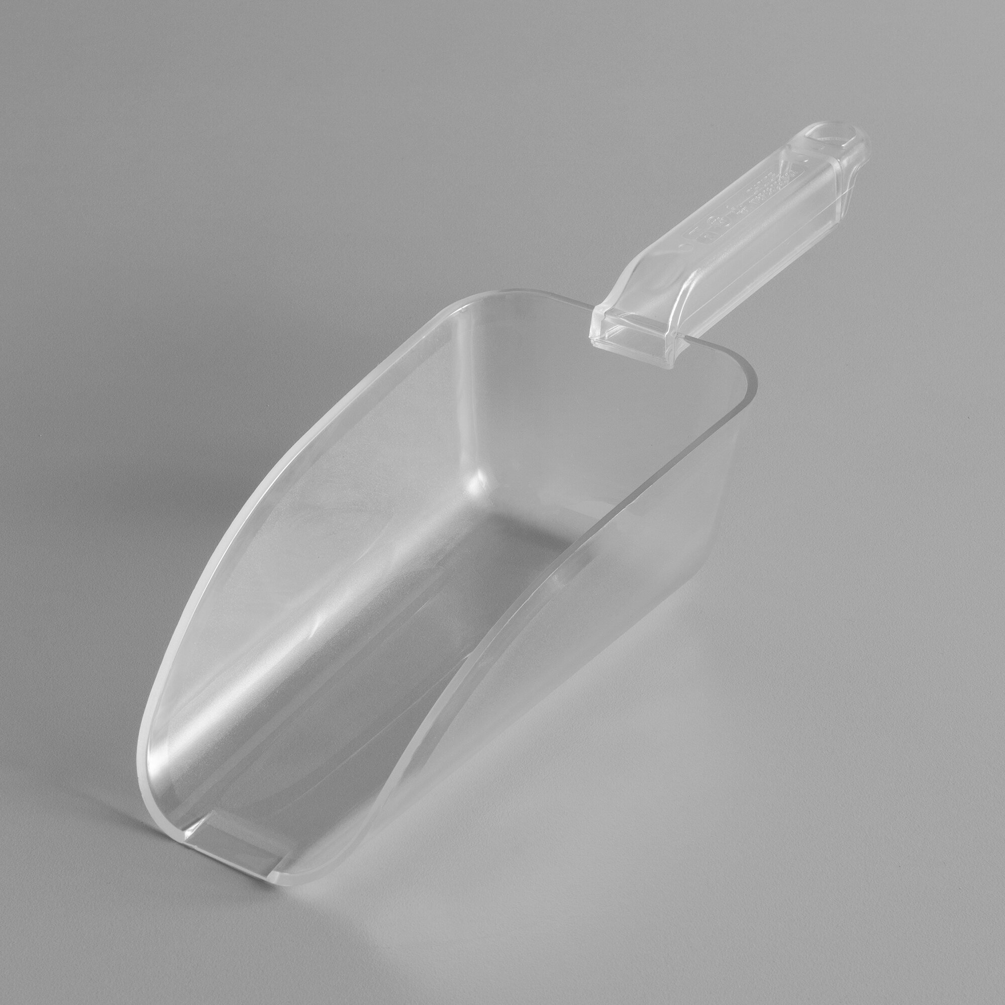 Choice 24 oz. Clear Plastic Utility Scoop and Small Wall Mount Holder