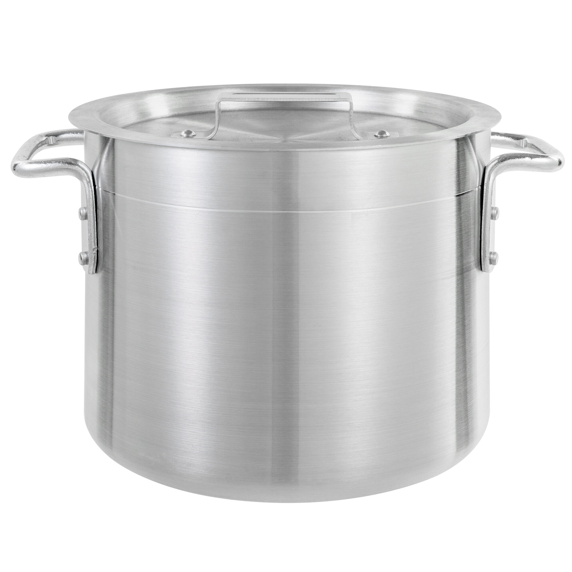 Choice 8 Qt. Standard Weight Aluminum Stock Pot with Cover