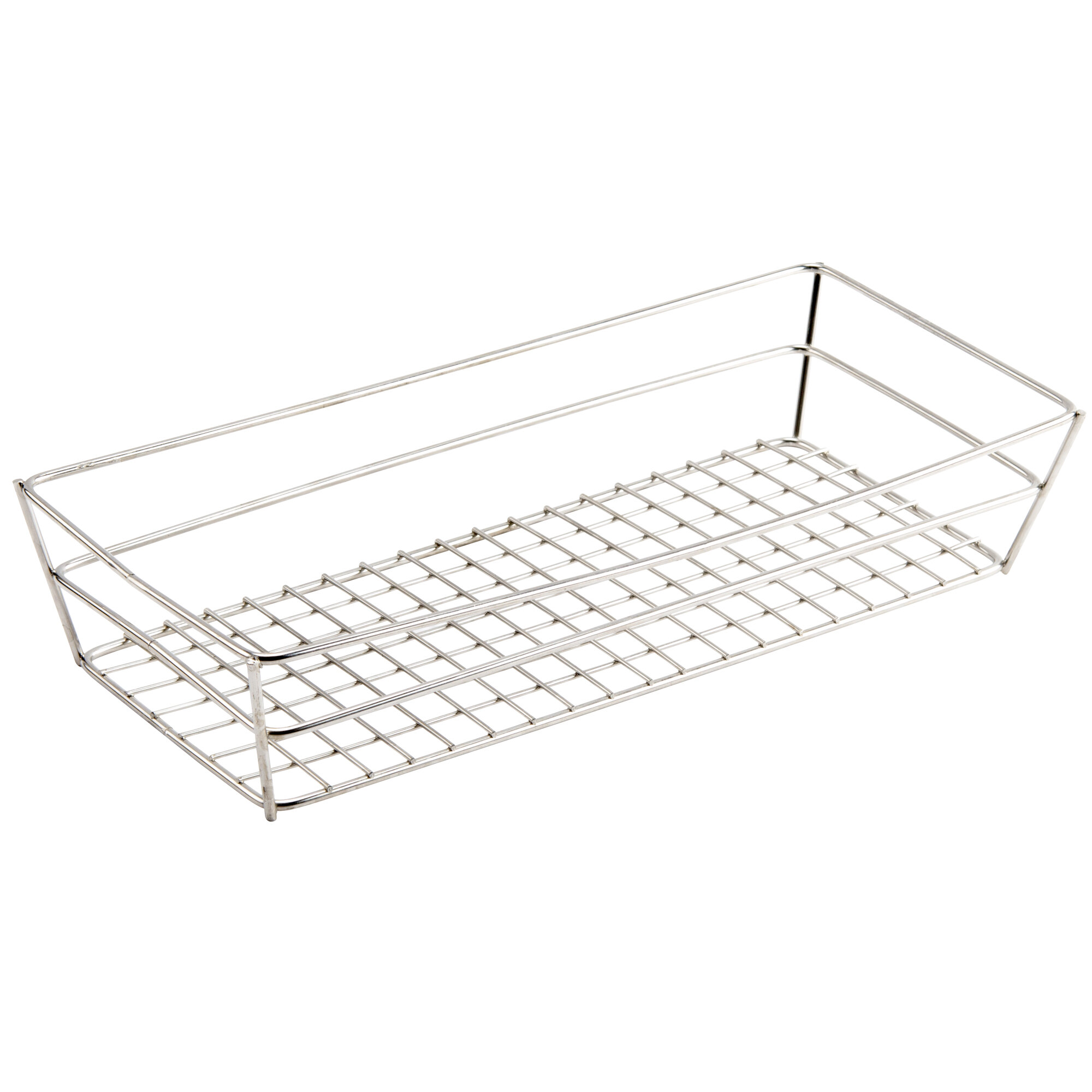 American Metalcraft GCRC1362 Chrome Grid Rectangular Basket - 13" x 6 ...