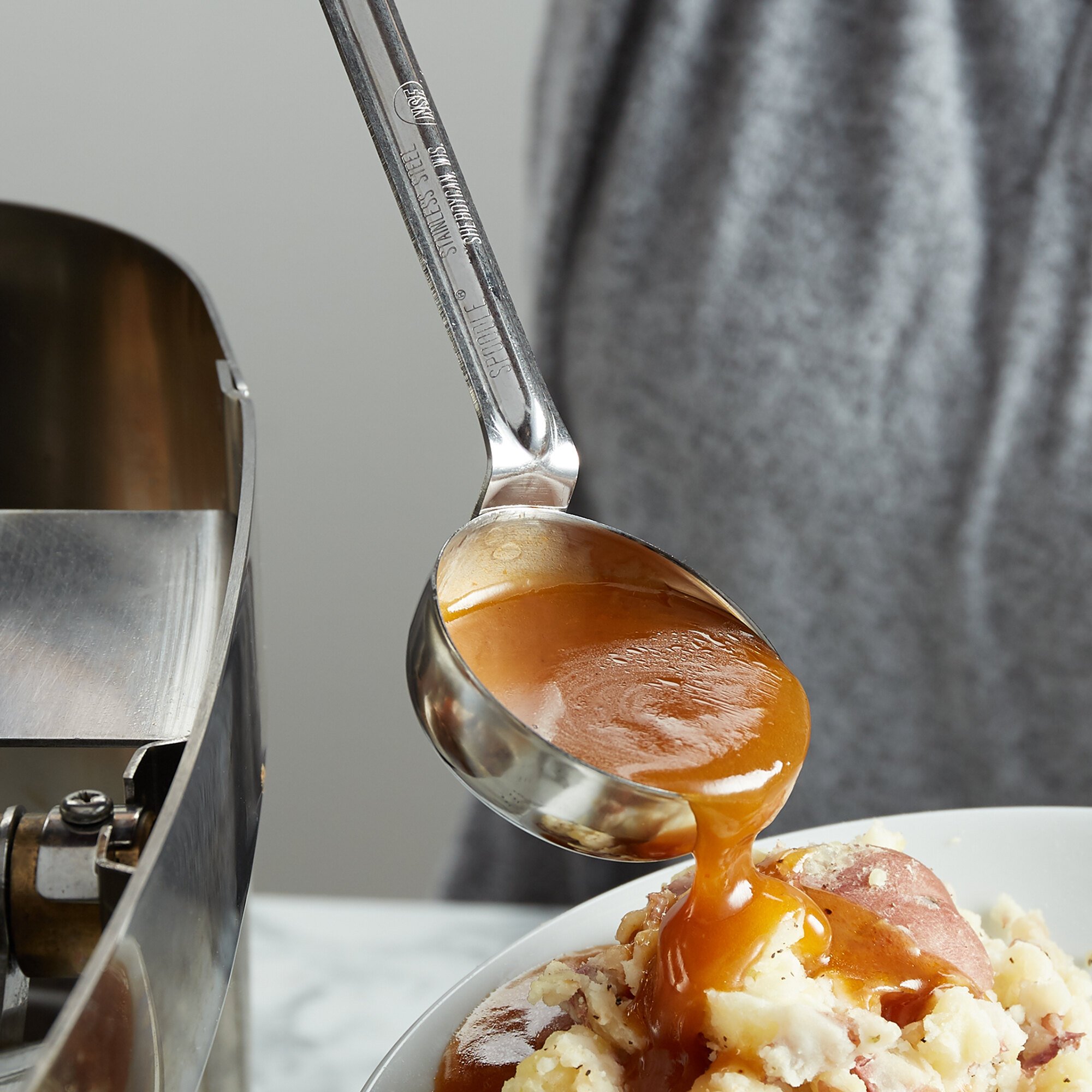 Vollrath 61157 2 oz. Black Solid Round Stainless Steel Spoodle® Portion ...