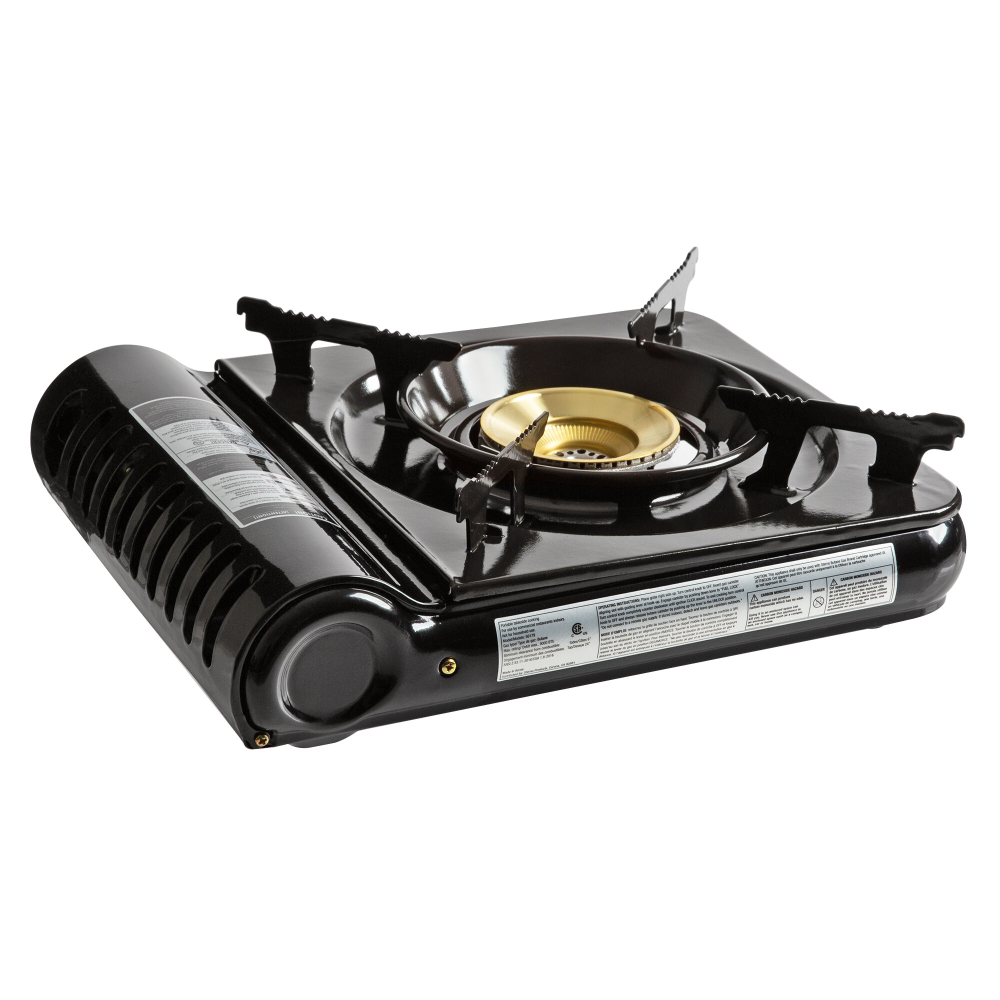 Sterno 50180 1-Burner Black Butane Countertop Range / Portable Stove ...