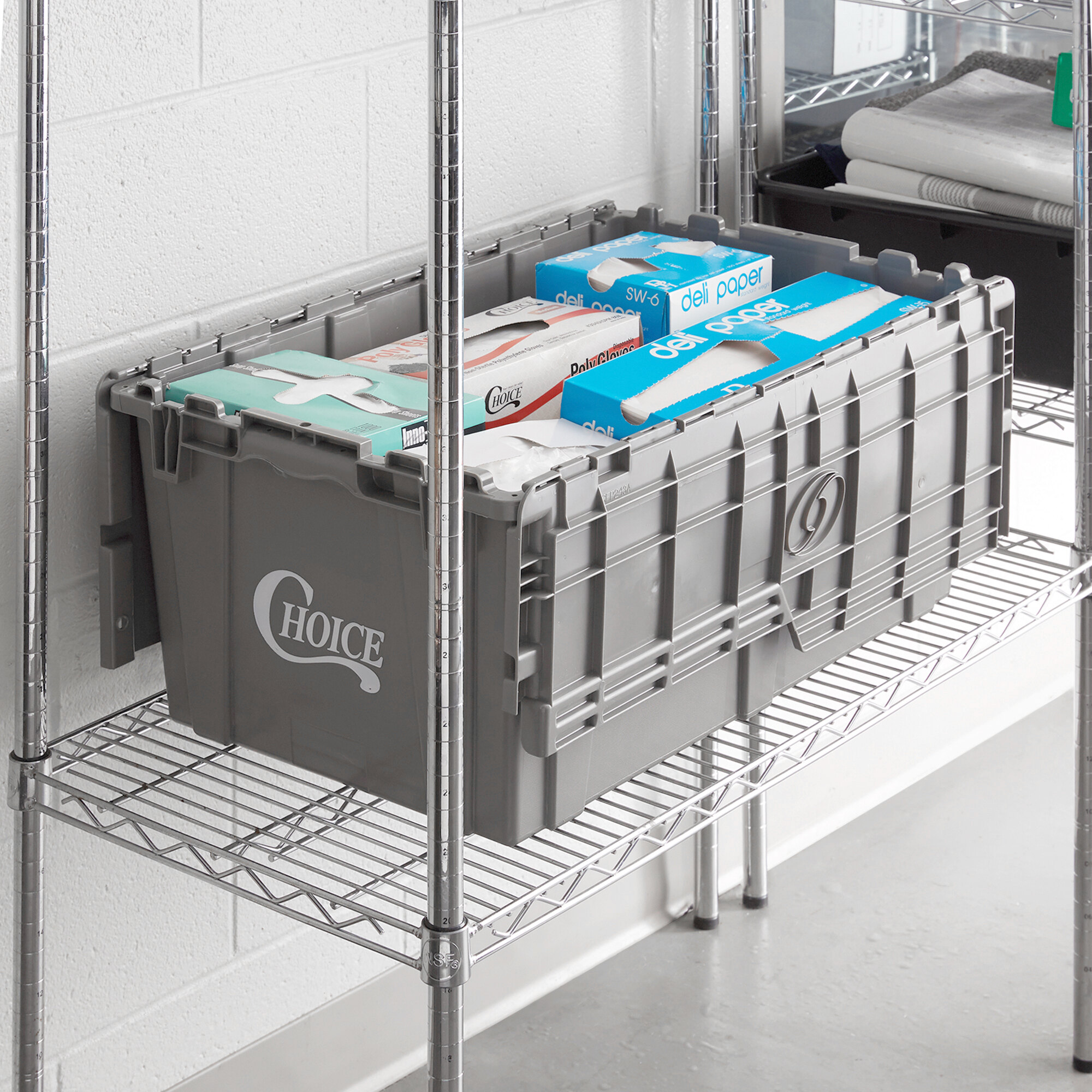 Choice 25" x 15" x 12" Gray Chafer / Storage Box