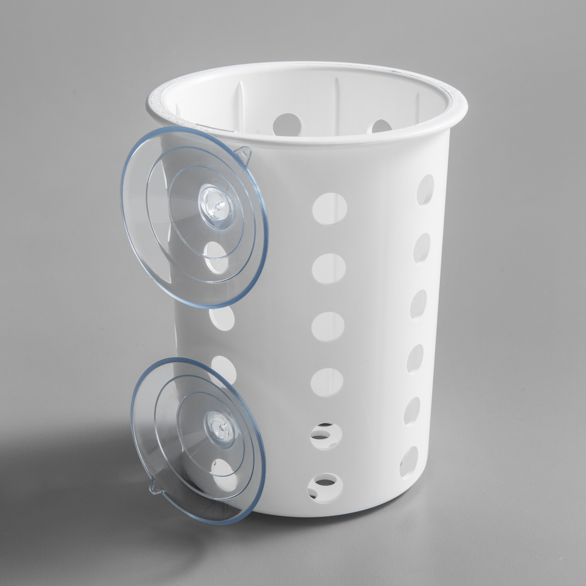 Steril-Sil PN1-WHITE White Perforated Plastic Flatware Cylinder with ...