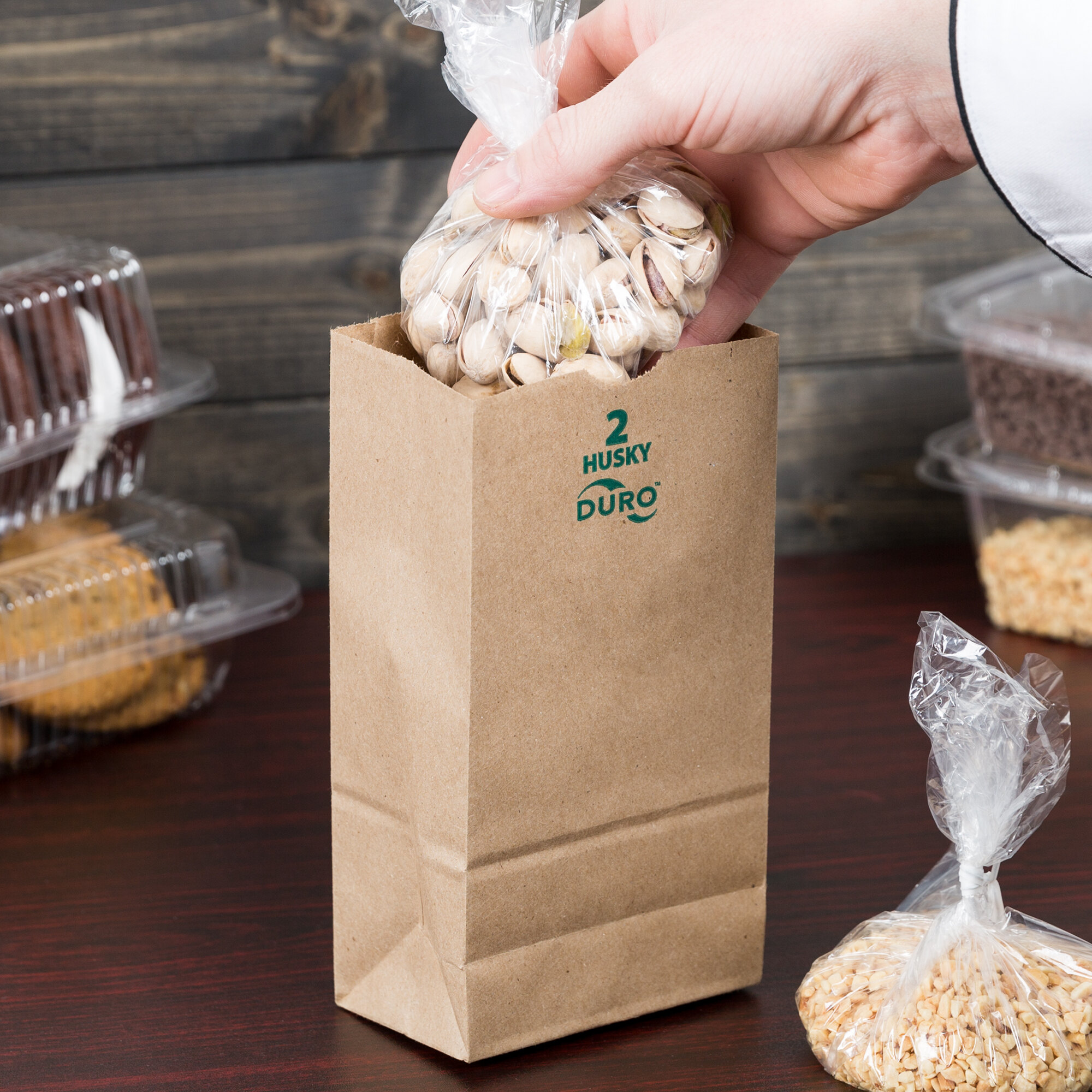 Duro Husky Dubl Life 2 lb. Heavy Duty Brown Bag - 400/Bundle