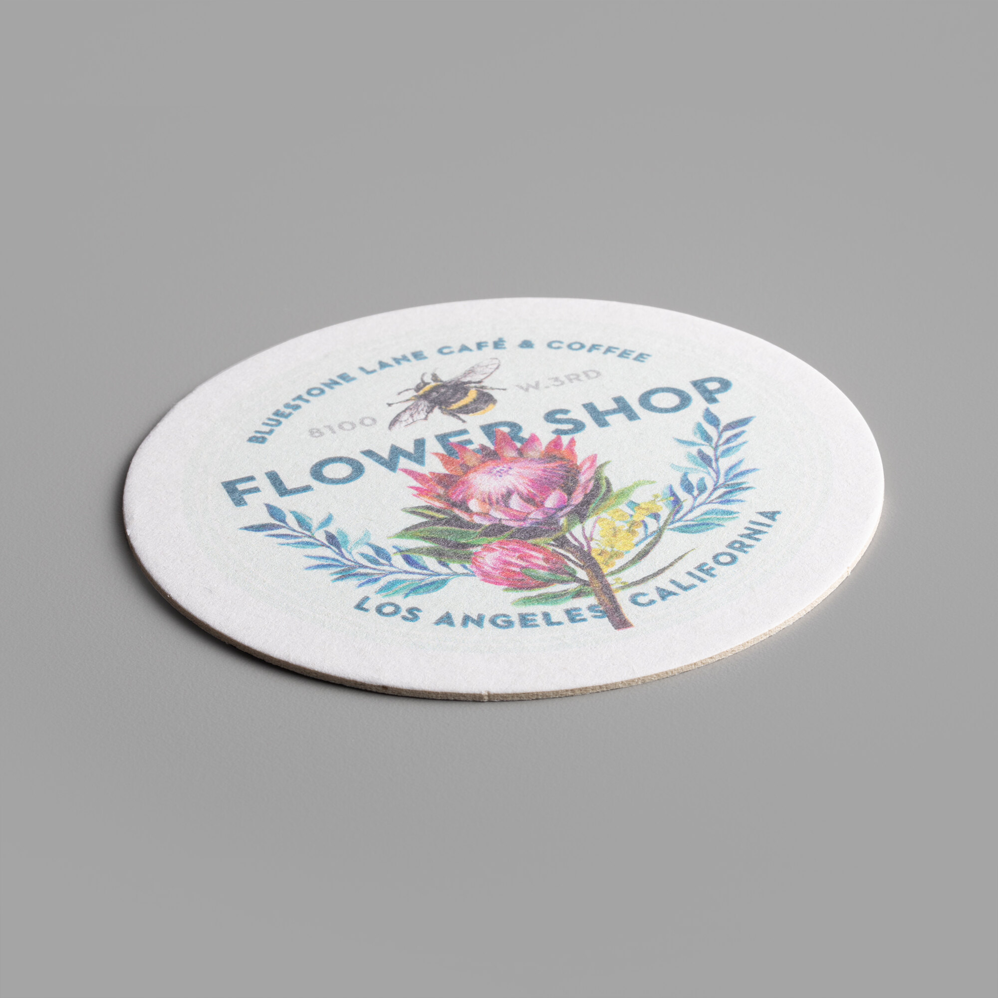 3 1/2" White Round 60 pt. Customizable Paper Coaster - 1000/Case