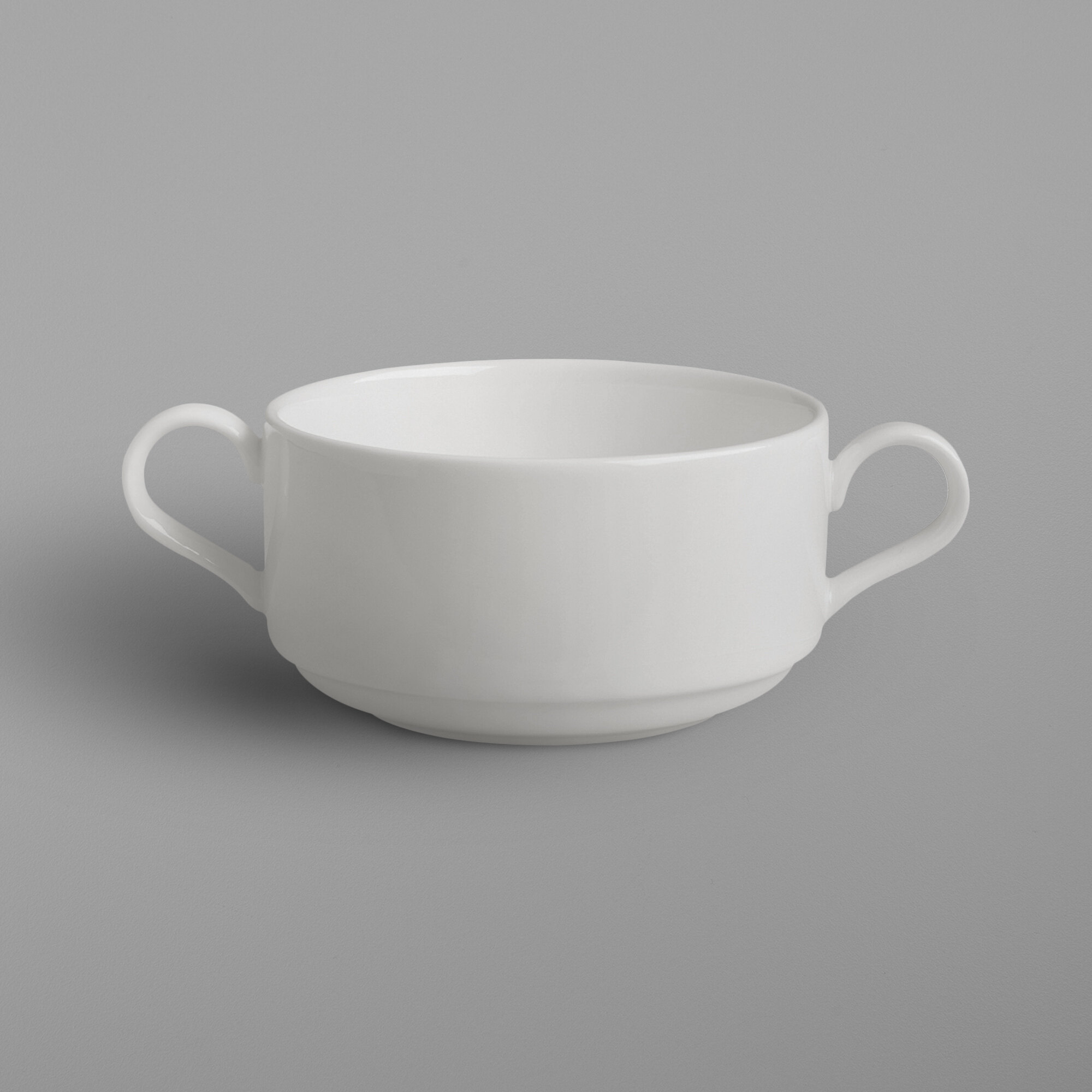 RAK Porcelain BACS30 Banquet 10.2 oz. Ivory Porcelain Soup Bowl with 2 ...