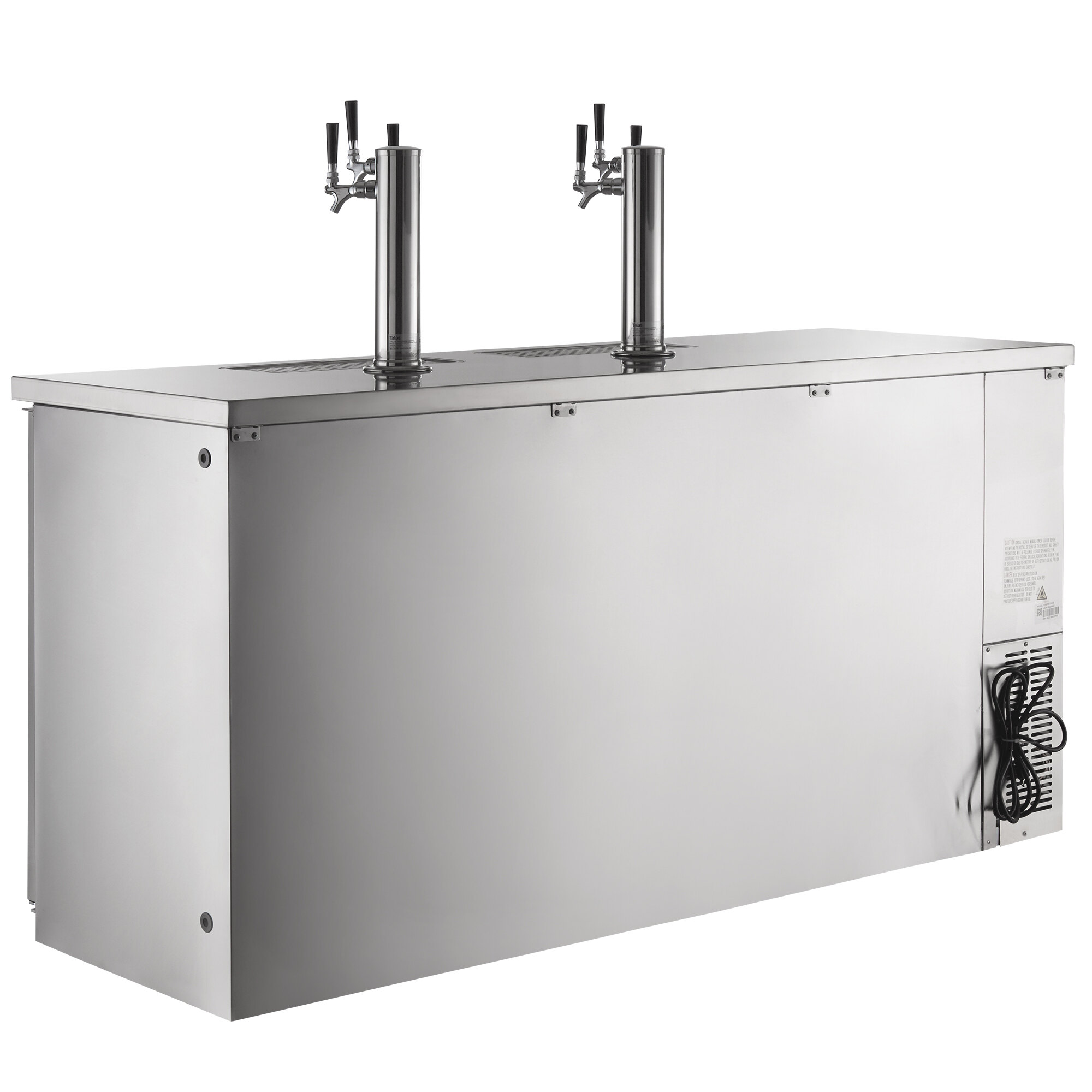 Avantco UDD-72-HC-S (2) Triple Tap Kegerator Beer Dispenser - Stainless ...