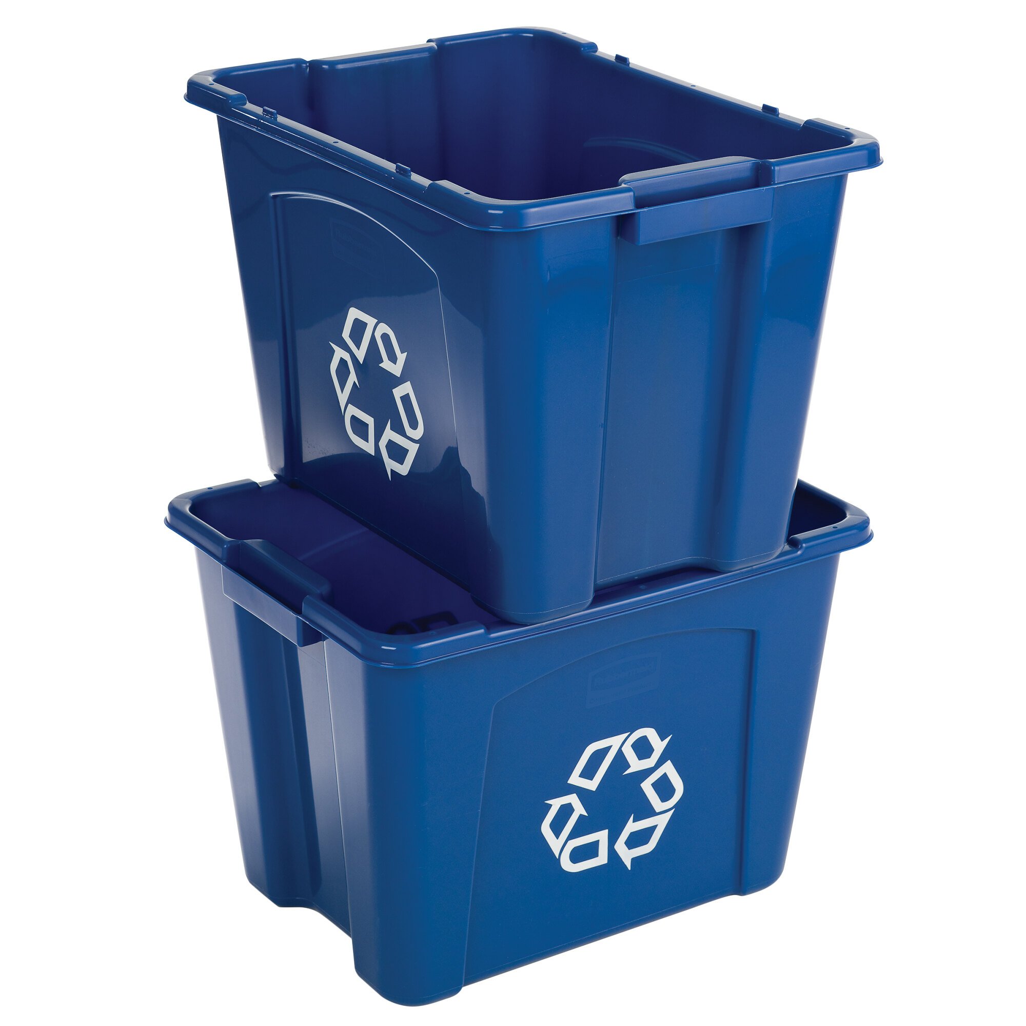 Rubbermaid FG571473BLUE 14 Gallon Blue Curbside Recycling Bin