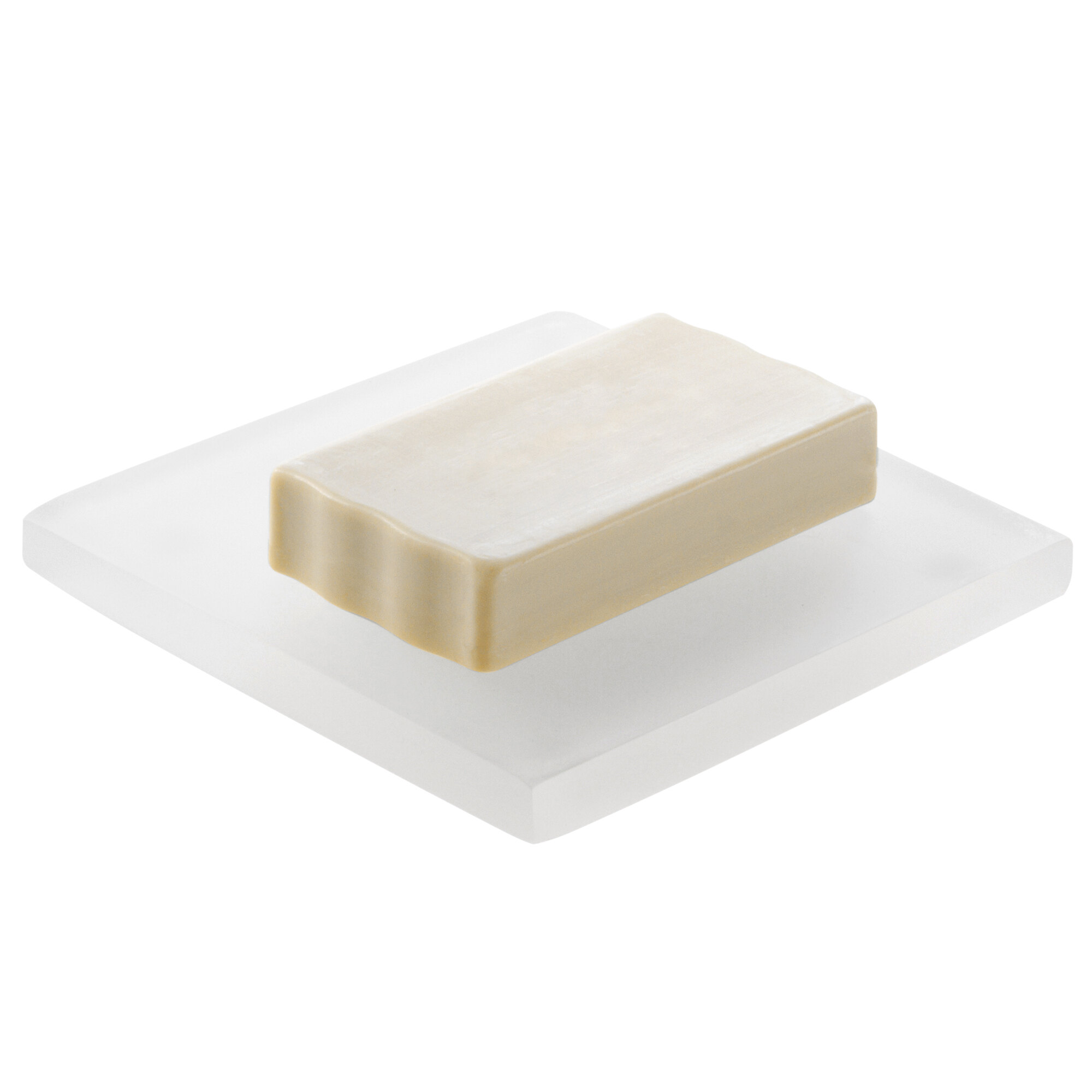 Clear Frosted Acrylic Square Soap Dish