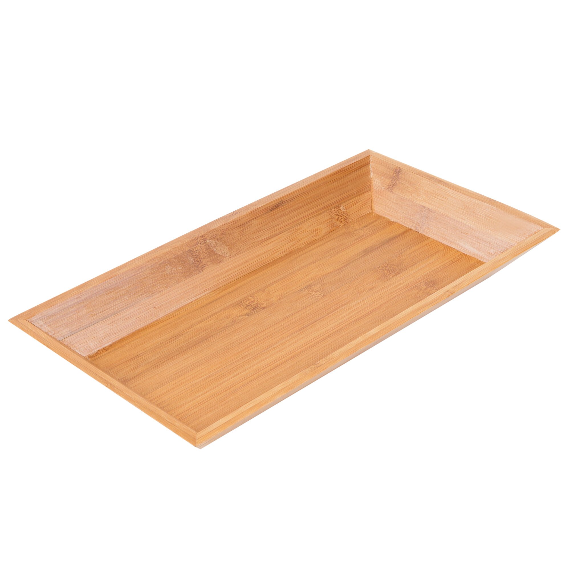 American Metalcraft BAM14 Rectangular Bamboo Tray - 14 1/4" x 7 1/2"