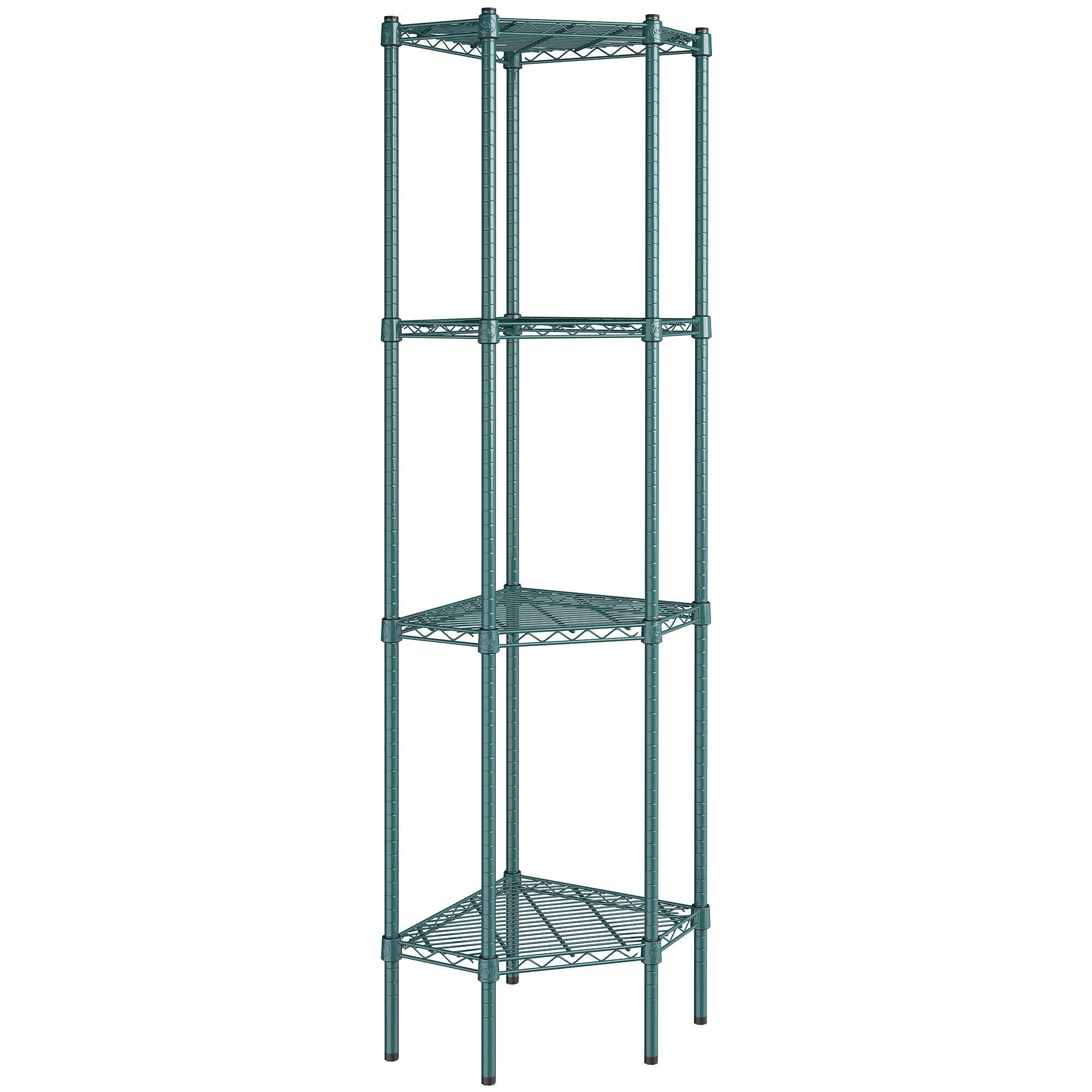 Regency 4-Tier Corner Wire Shelving Unit - WebstaurantStore
