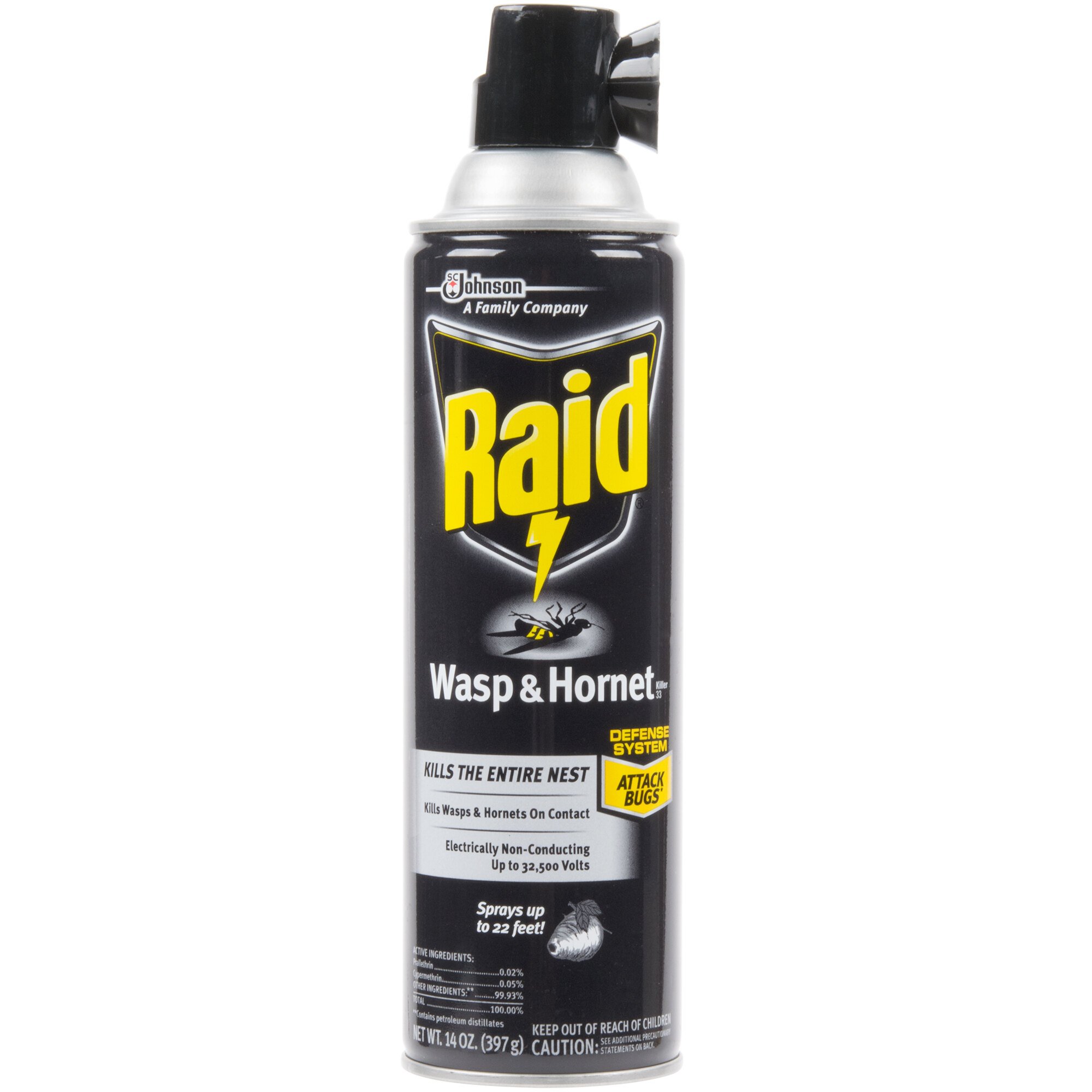 SC Johnson Raid® 668006 14 oz. Aerosol Wasp and Hornet Killer - 12/Case