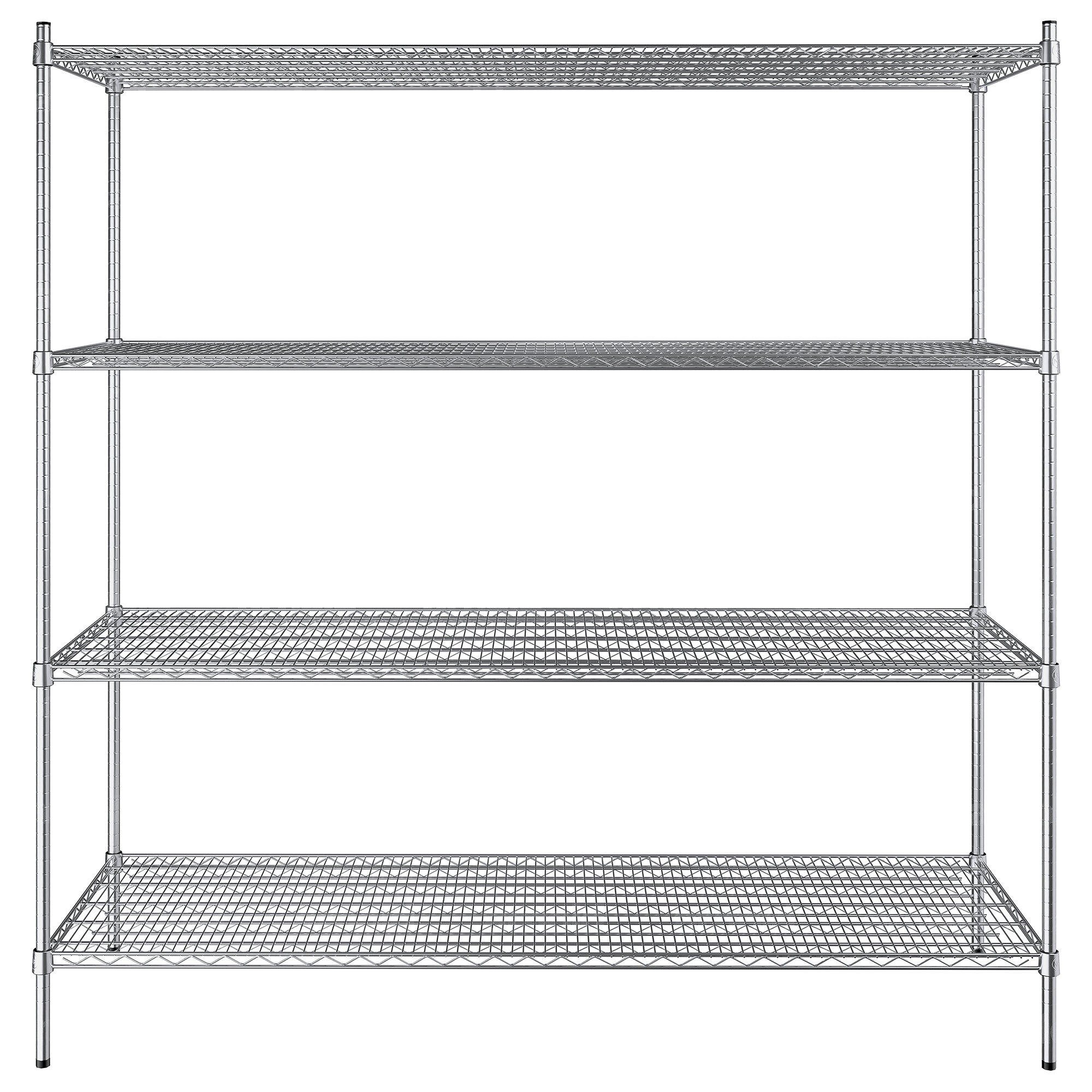 Regency 24" x 72" NSF Stainless Steel 4-Shelf Kit with 74" Posts