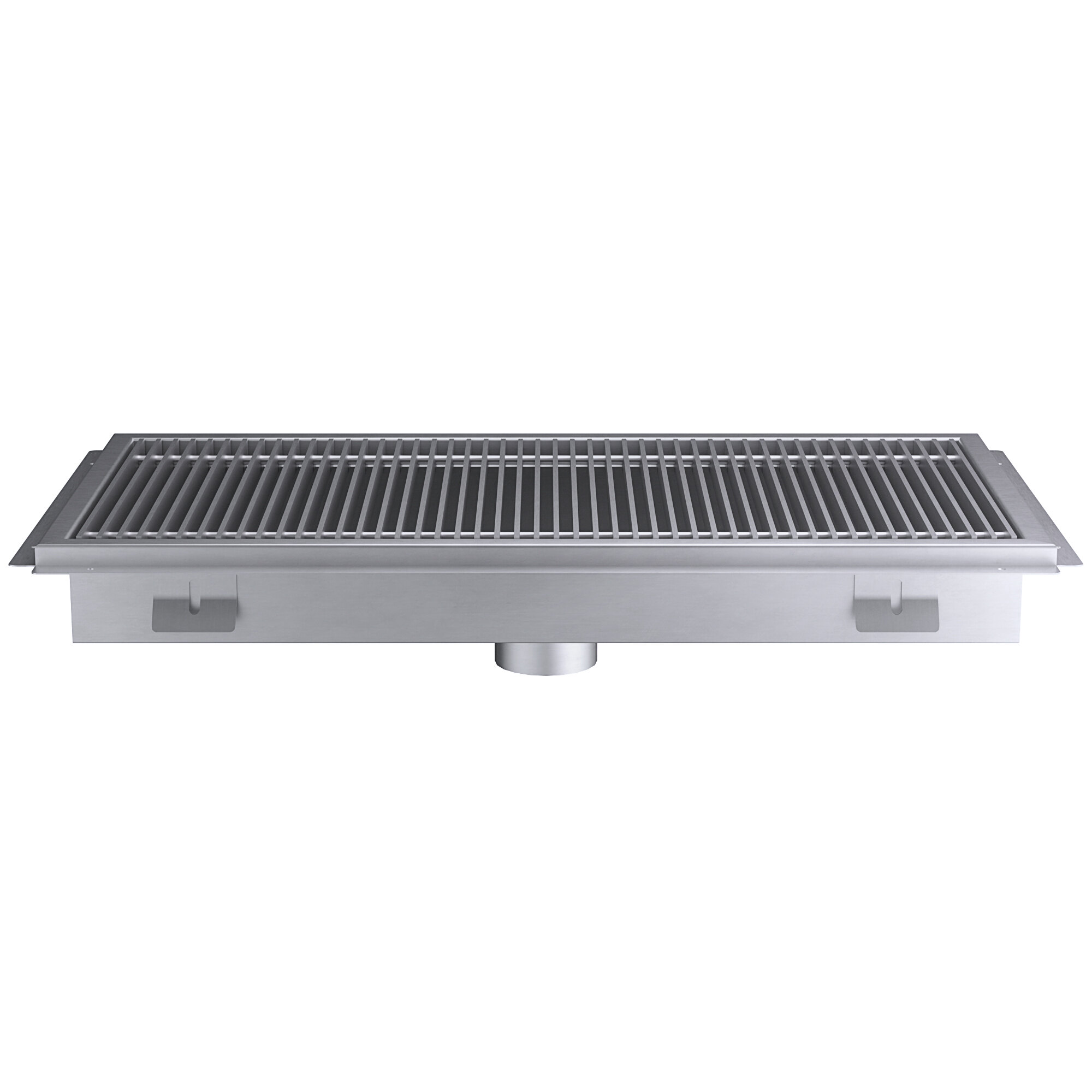 Regency 18" x 36" 14-Gauge Stainless Steel Floor Trough with Grate