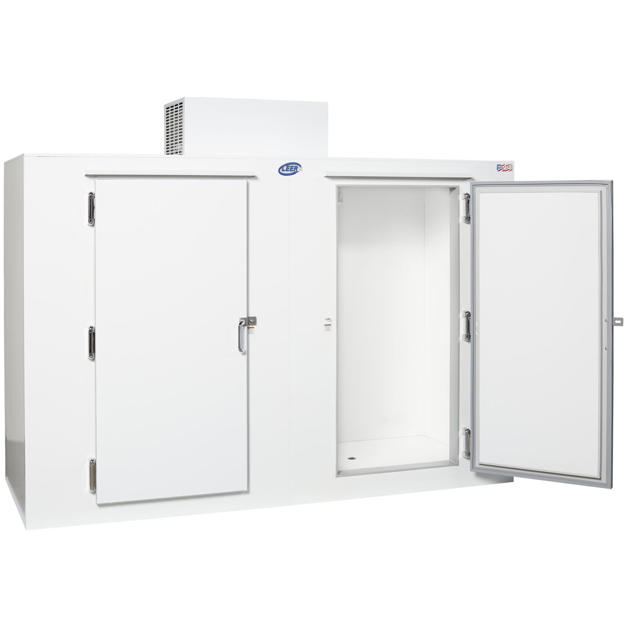 Leer S100 94" Indoor Freezer with Straight Front and Steel Doors