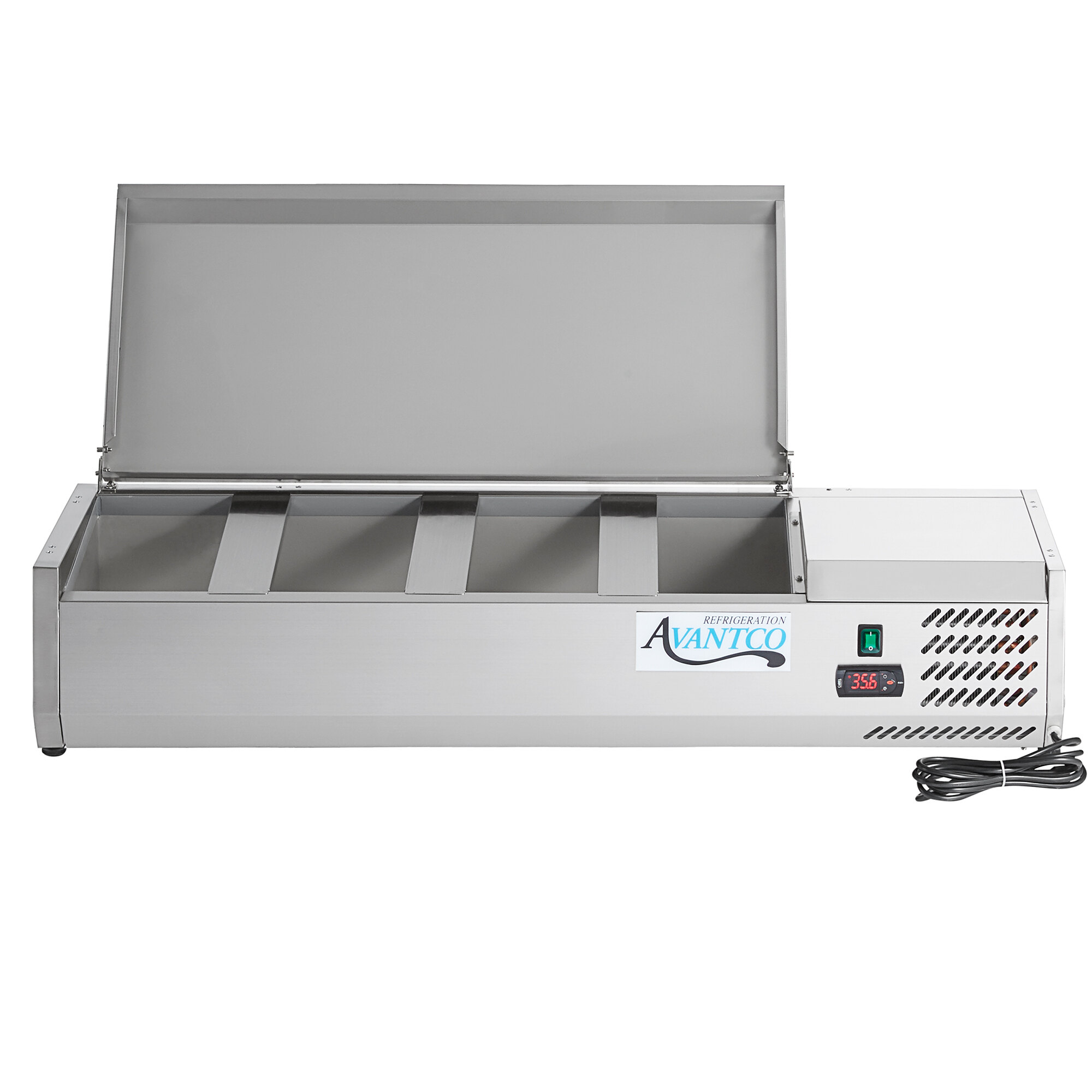 Avantco CPT-48 47" Countertop Refrigerated Prep Rail