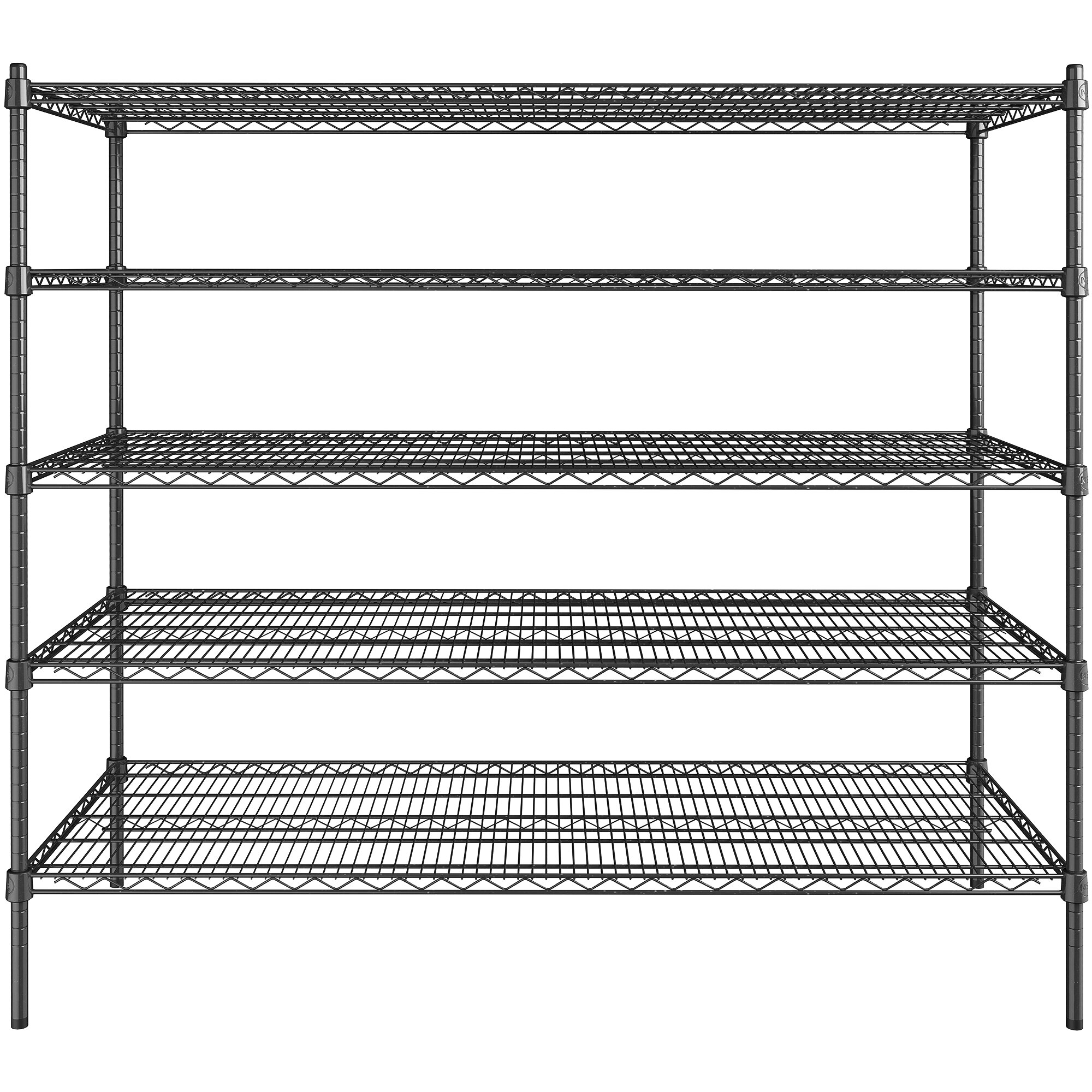 Regency 24" x 60" NSF Black Epoxy 5-Shelf Kit with 54" Posts