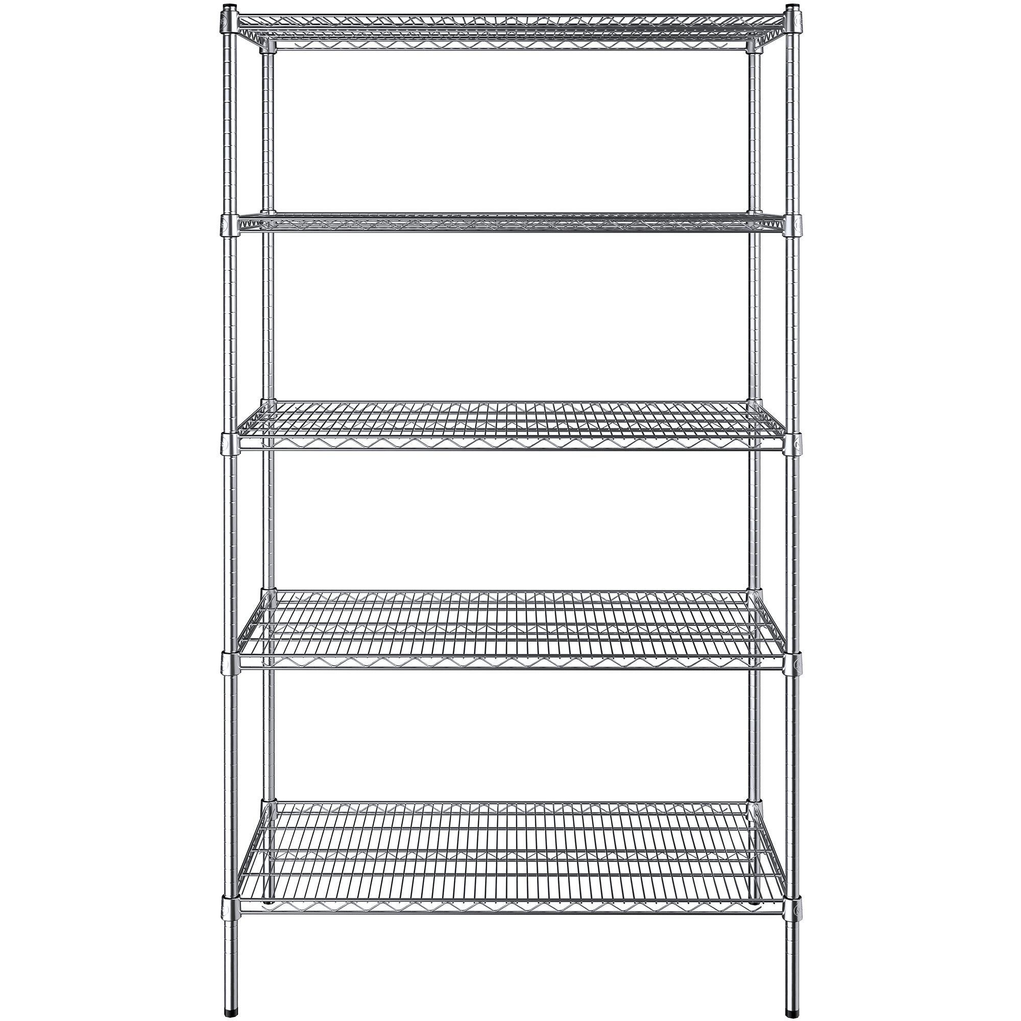 Regency 21" x 42" NSF Chrome Wire 5-Shelf Kit with 74" Posts