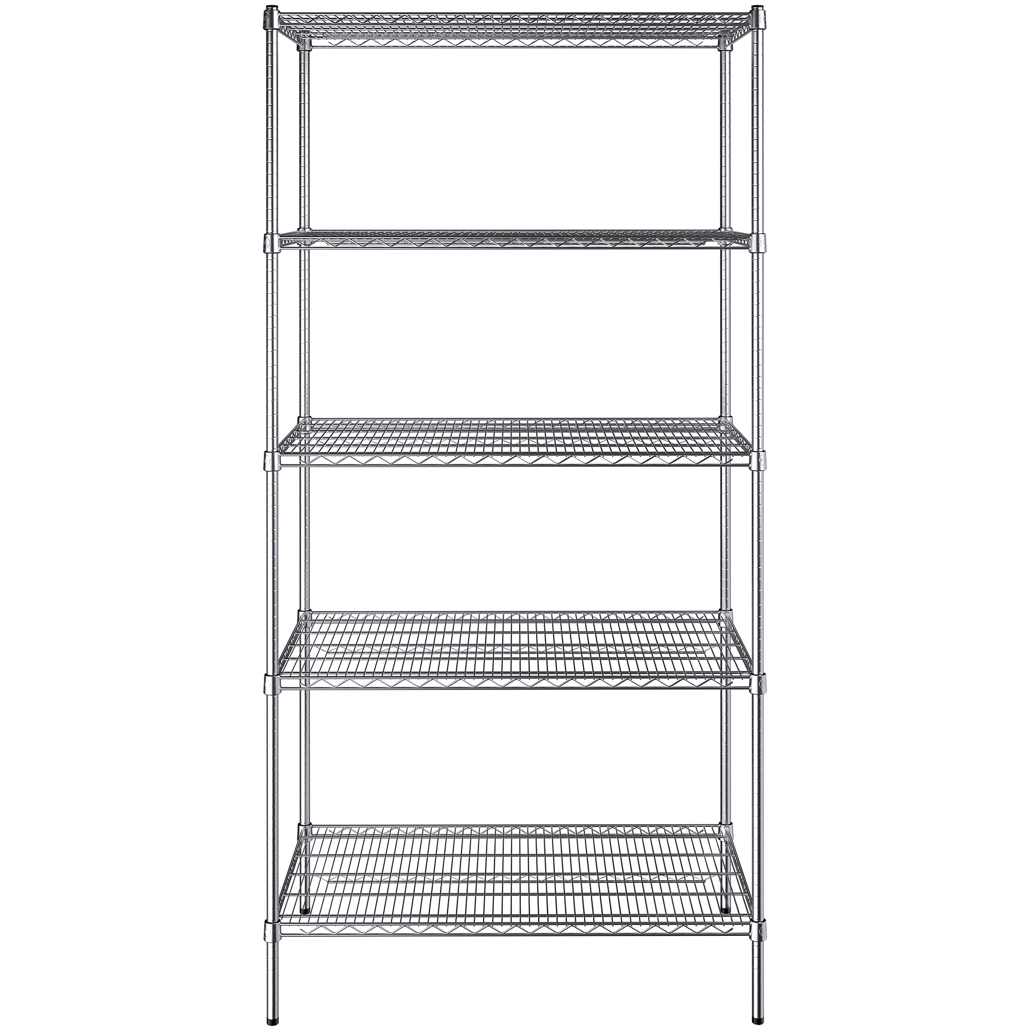Regency 24" x 42" NSF Chrome Wire 5-Shelf Kit with 86" Posts