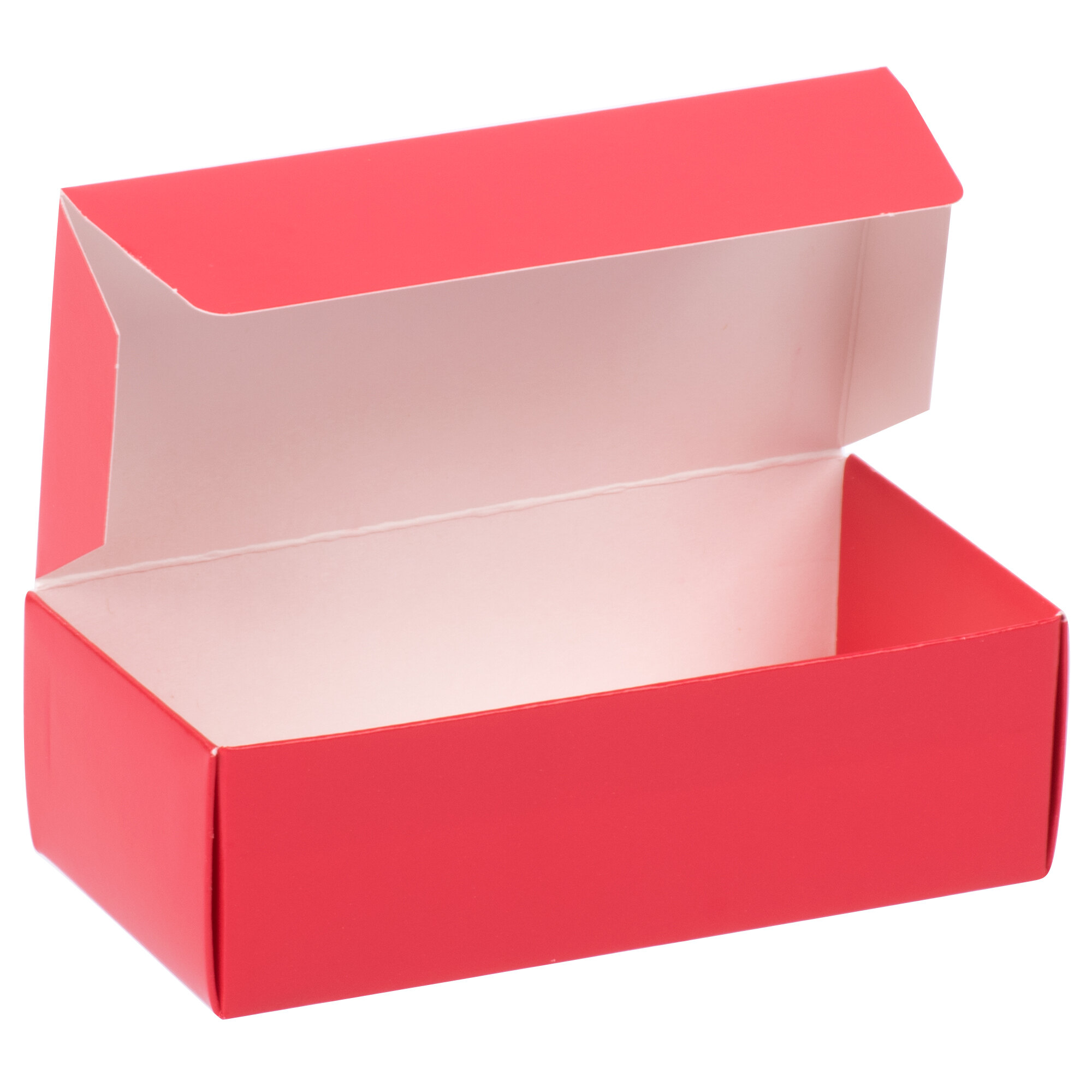 5 1/2" x 2 3/4" x 1 3/4" 1-Piece 1/2 lb. Red Candy Box - 250/Case