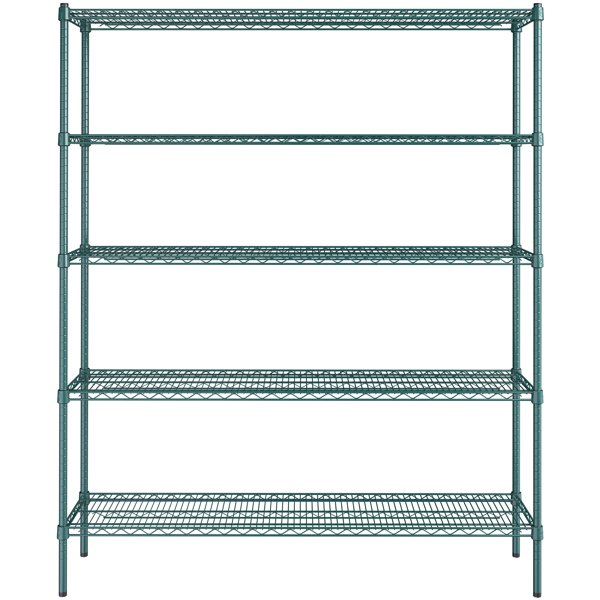 Regency 14" x 60" NSF Green Epoxy 5-Shelf Kit with 74" Posts