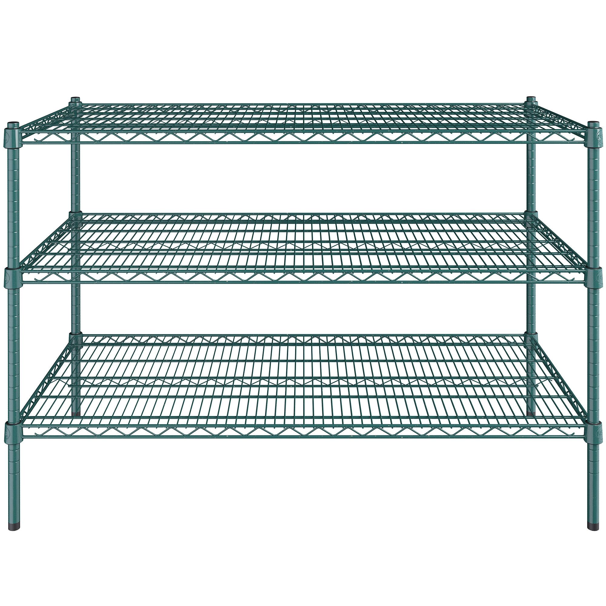 Regency 24" x 48" NSF Green Epoxy 3-Shelf Kit with 34" Posts