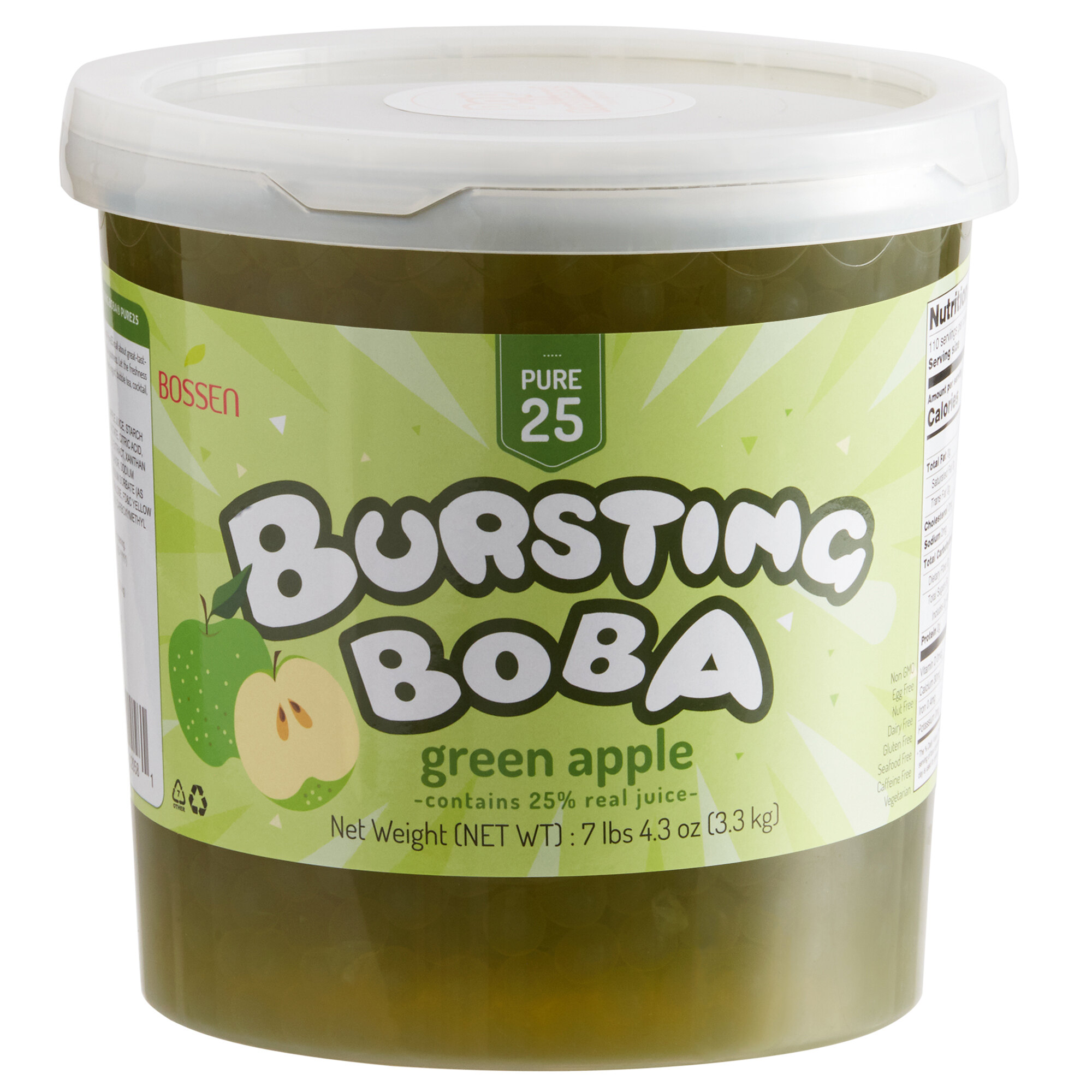 Bossen 7.26 lb. Pure25 Green Apple Bursting Boba