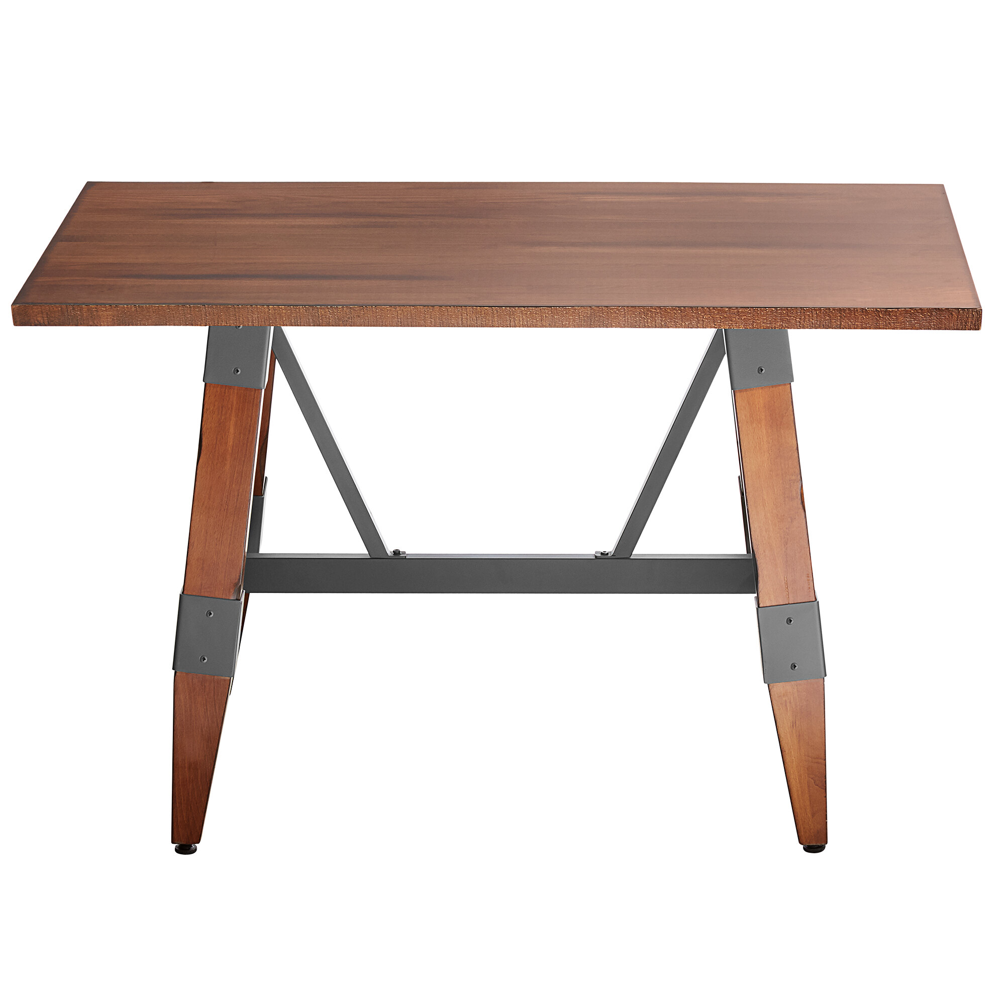 Lancaster Table & Seating 30" x 48" Solid Wood Live Edge Dining Height ...