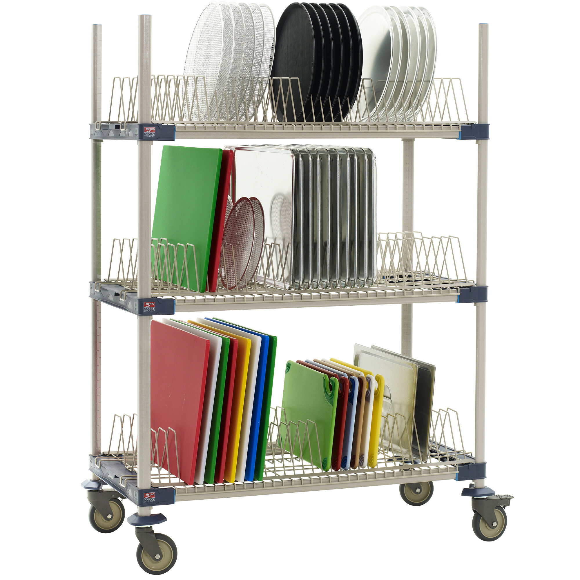 Metro MAX4-PR48VX2 MetroMax 4 Mobile Three Tier Tray Drying Rack - 24 ...