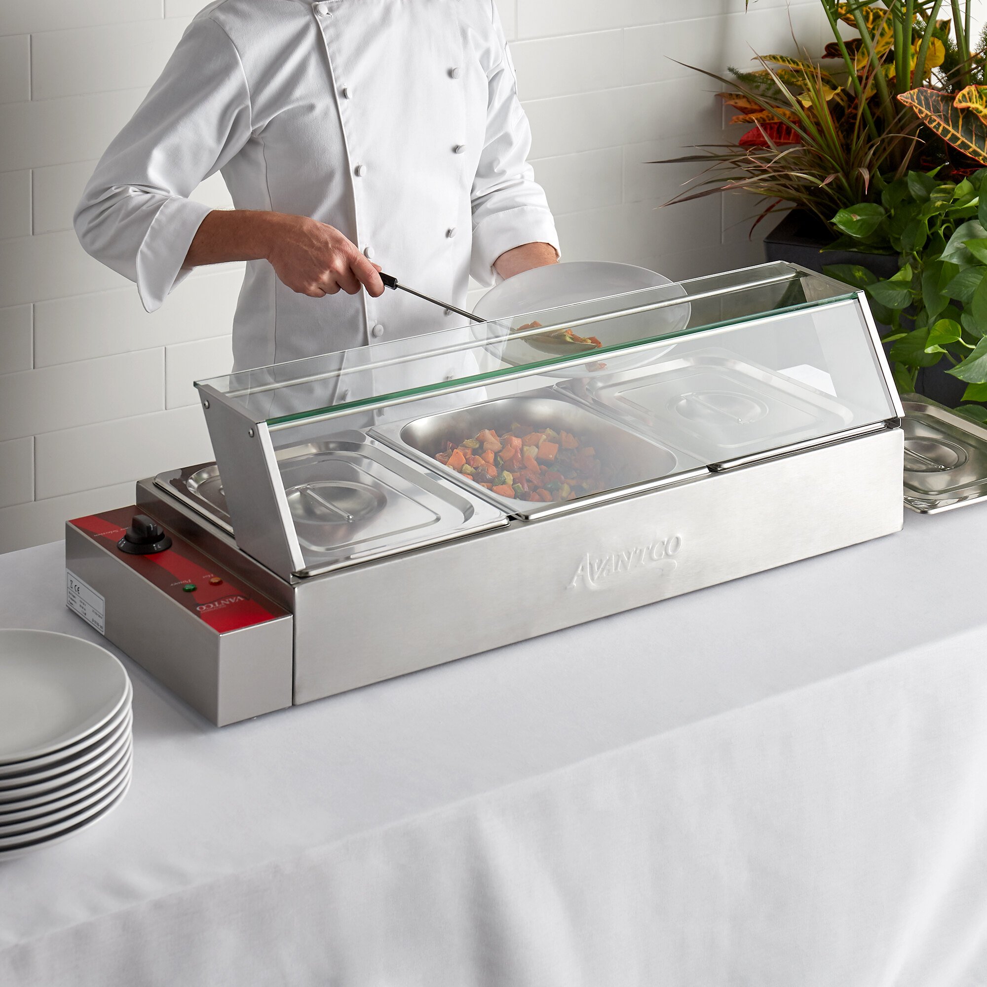 Avantco Bain Marie Buffet w/ 3 Half Size Wells