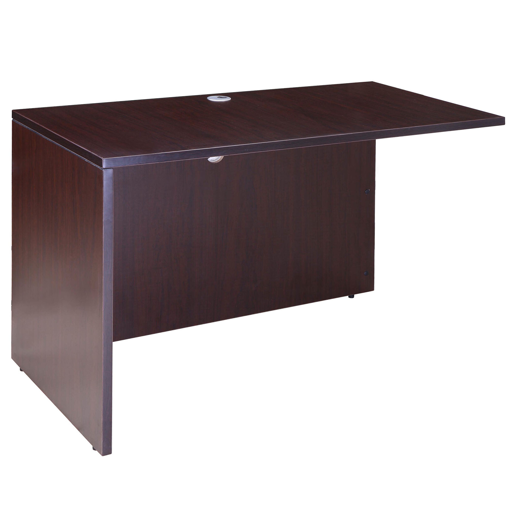 Boss N145-MOC Mocha Laminate Reversible Return Desk - 47" x 24" x 29"