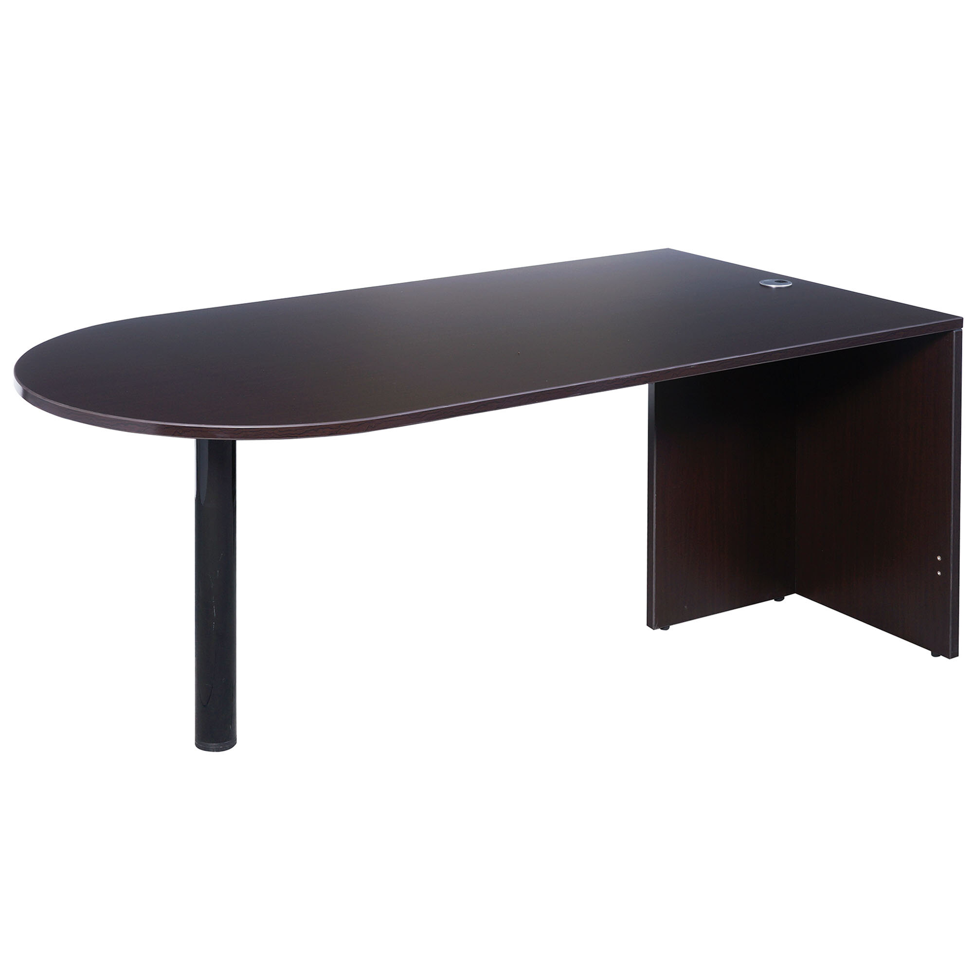 Boss N147-MOC Mocha Laminate Bullet Desk - 71" x 35" x 29"