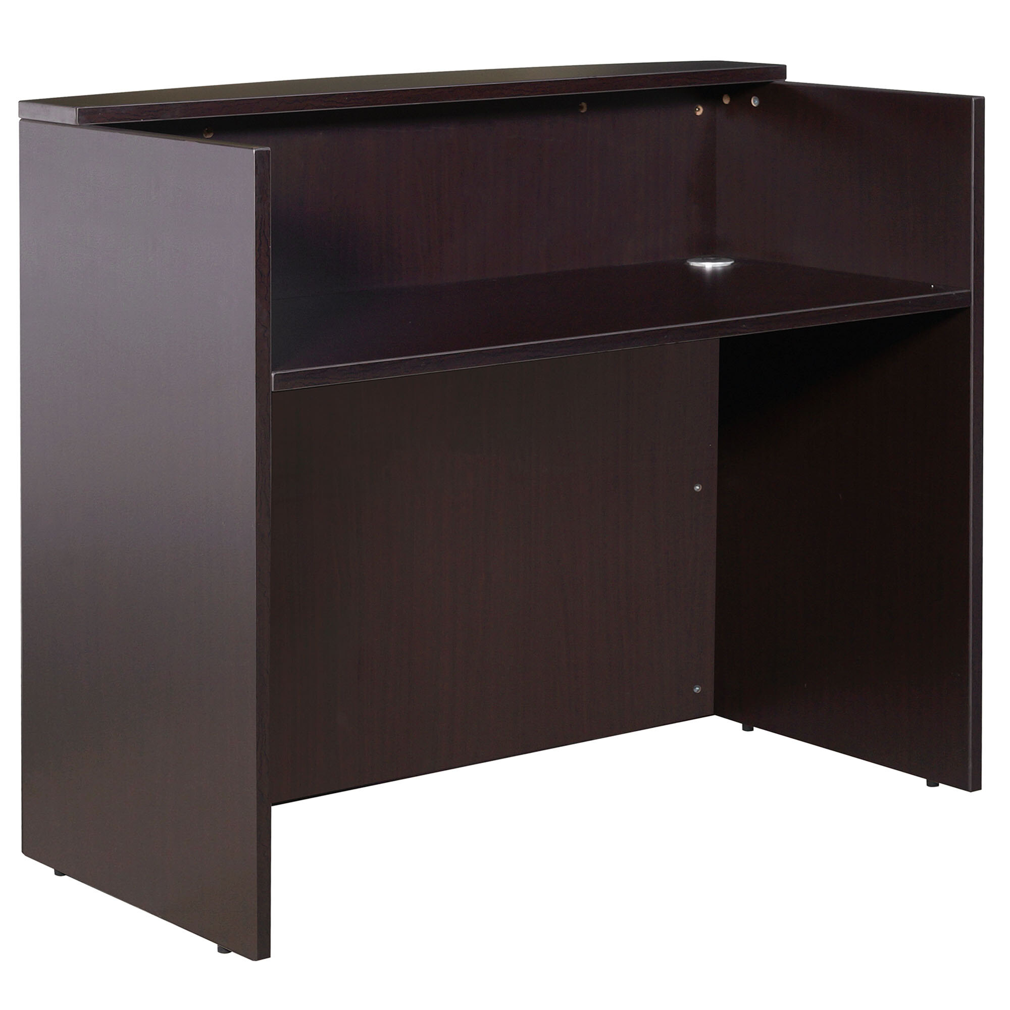 Boss N168-MOC Mocha Laminate Reception Desk Shell - 48" x 26" x 41 1/2"